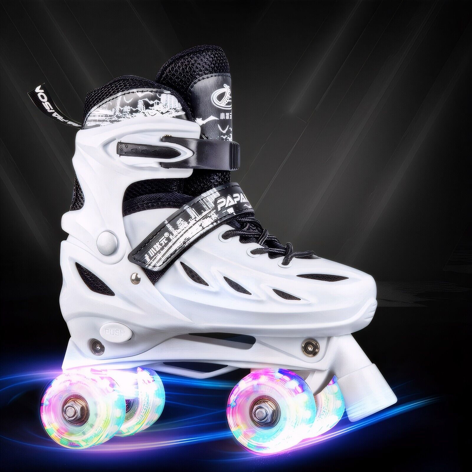 CJC Roller Skates Adjustable 4 Sizes for Kids Toddler Rollerskates with ...