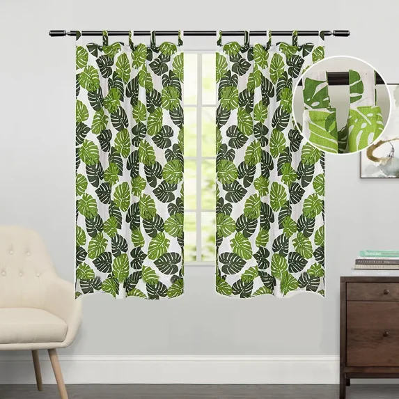 CJC Small Fresh Print 2 Panels Blackout Curtains Drapes Valance Vintage ...