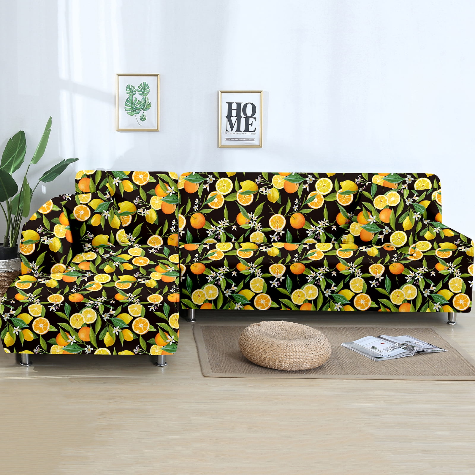 Cjc Stretch 2 Piece Sectional L Shaped Sofa Slipcover Walmart