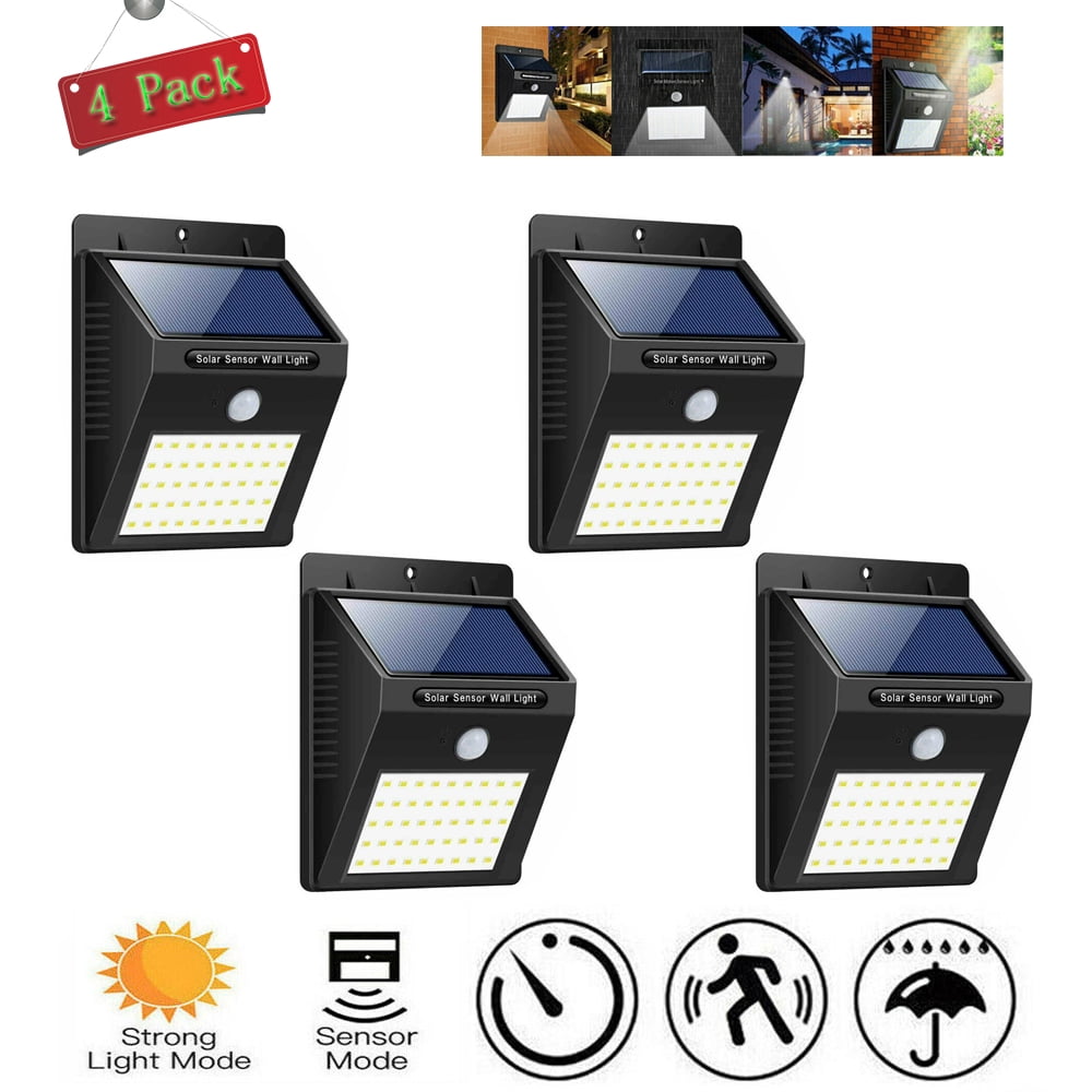 CJC Solar Lights Outdoor Solar Motion Sensor Lights, 40 LED/4 Pack, 3 ...