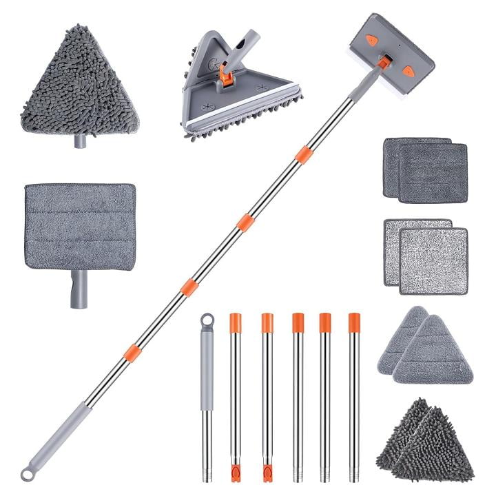 CJC Wall & Baseboard Cleaner Mop Tool with With Long Adjustable Handle ...