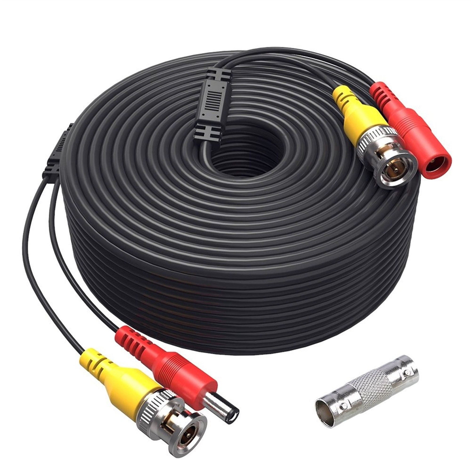 CJP-Geek 100ft Video Power BNC Cable Cord Lead Wires compatible with ...