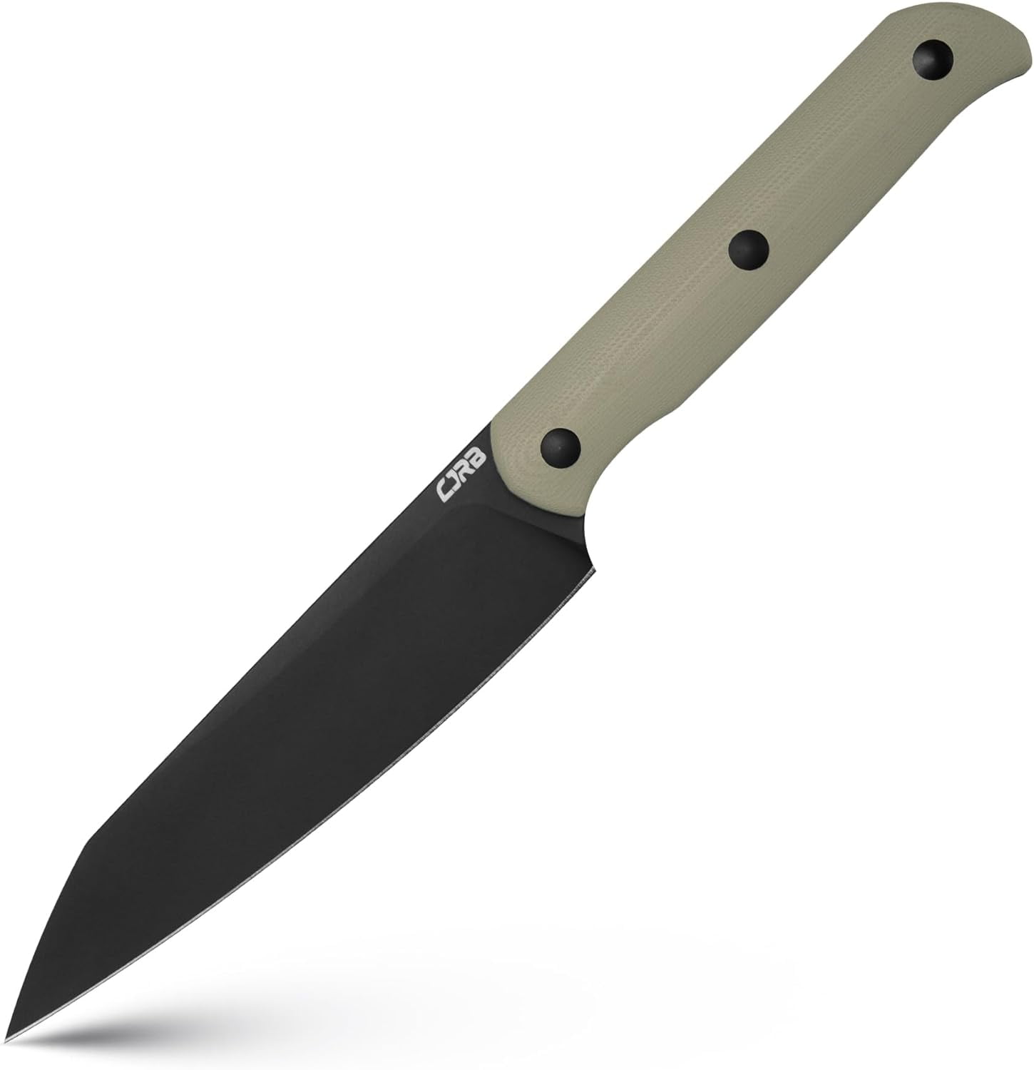 CJRB CUTLERY EDC Fixed Blade Knives Silax (J1921B) AR-RPM9 Steel Black PVD Blade and Desert ...