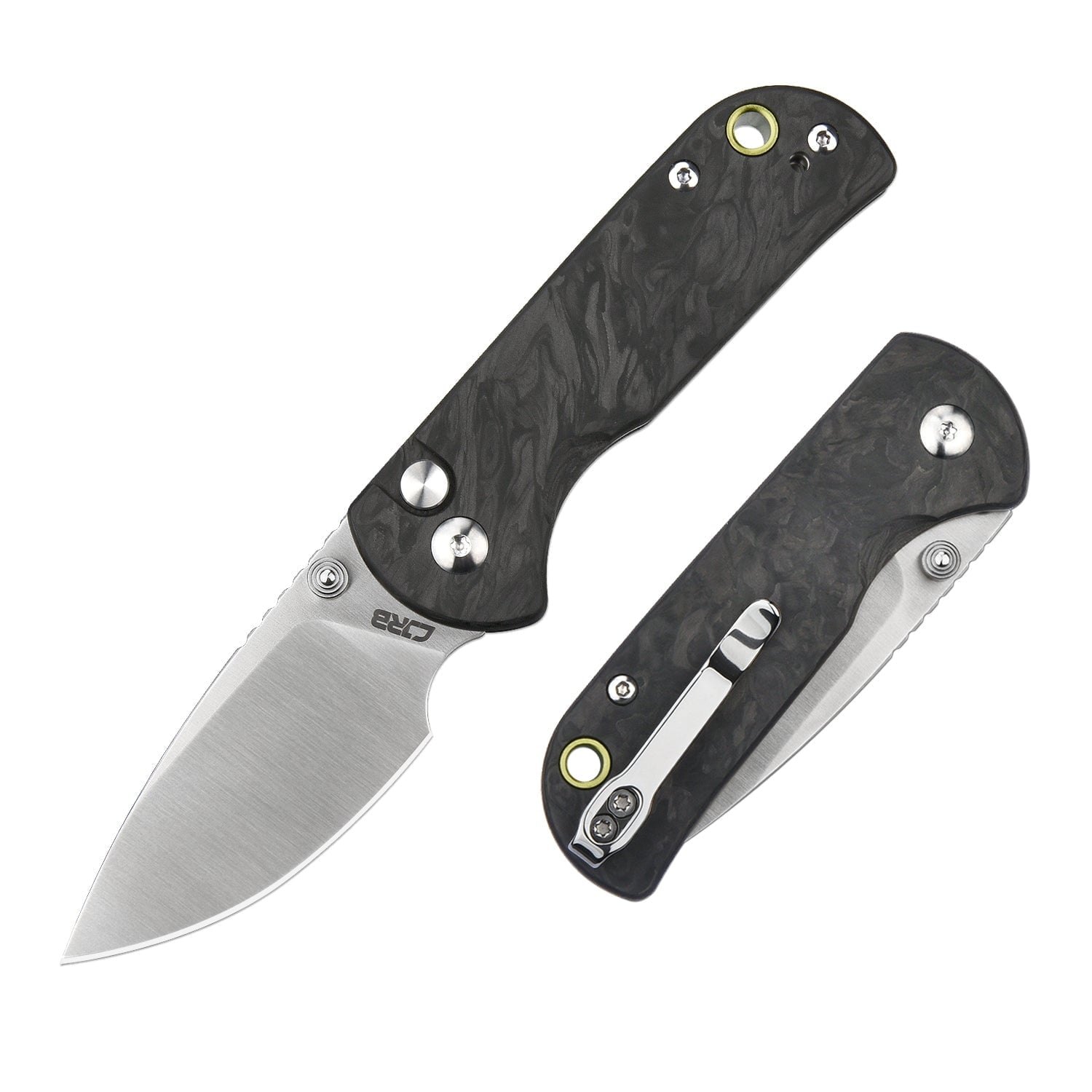 CJRB Mica Pocket Folding Knife, J1934-FCBK(Red Forged Carbon) - Walmart.com