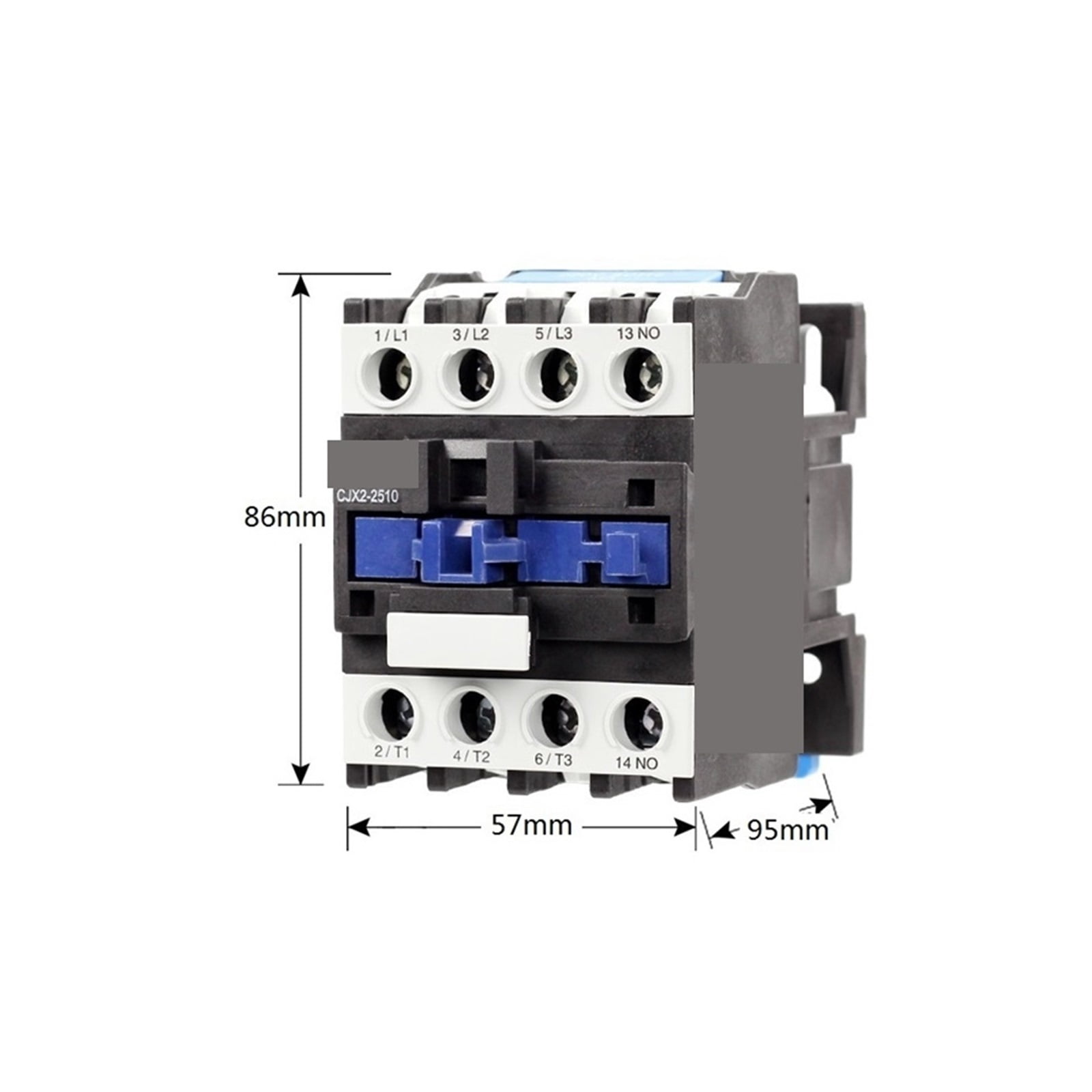 CJX2-2510 1NO CJX2-2501 1NC DIN Rail Mount Electric Power AC Contactor 25A Coil Voltage 380 220 ...
