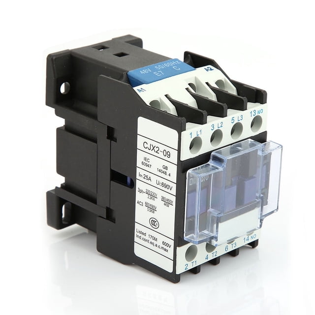 CJX2-2510 Rail Mount Contactor Industrial Electric Contactor With Power ...