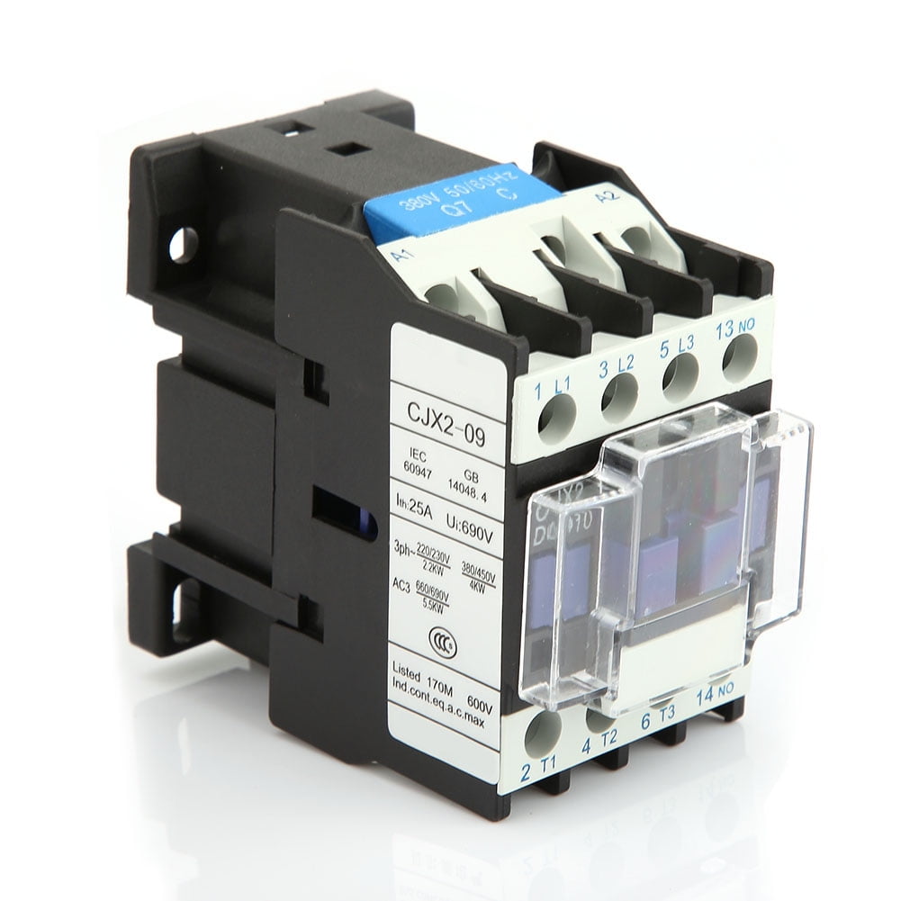 CJX2-2510 Rail Mount Contactor Industrial Electric Contactor With Power ...