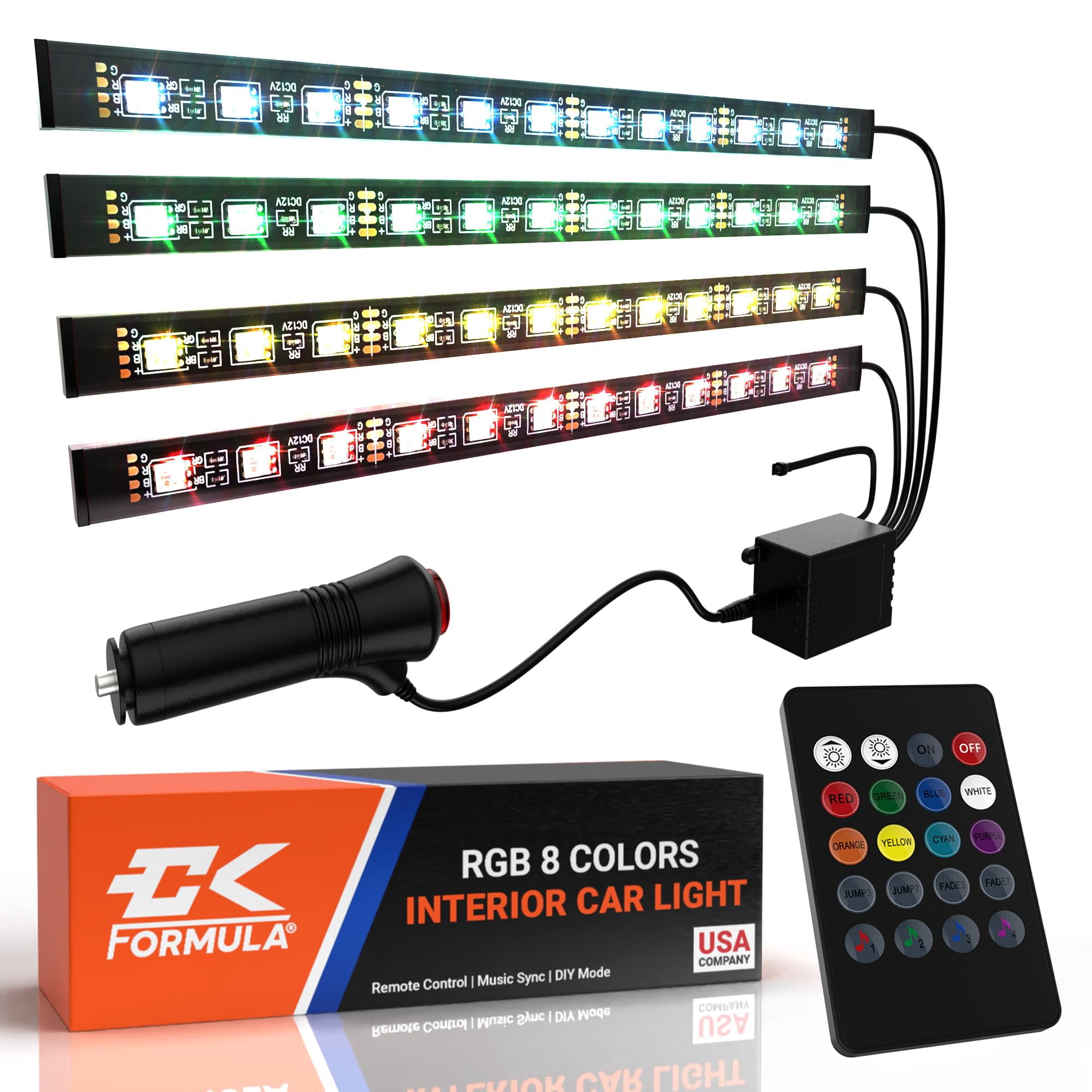 CK Formula Interior LED IFF17 Lights for Cars, 8 RGB Colors, Car LED ...
