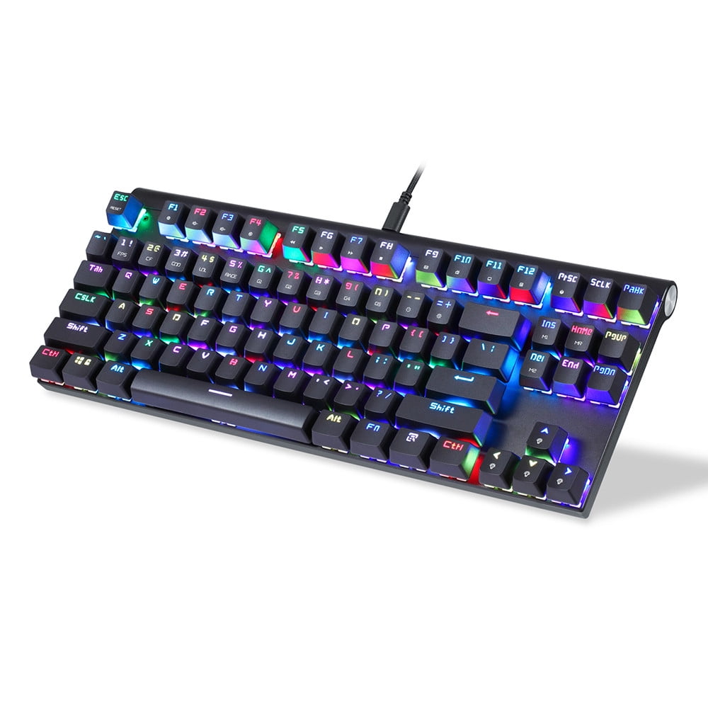 CK101 87 Key USB Wired NKRO RGB Backlit Mechanical Gaming Keyboard ...