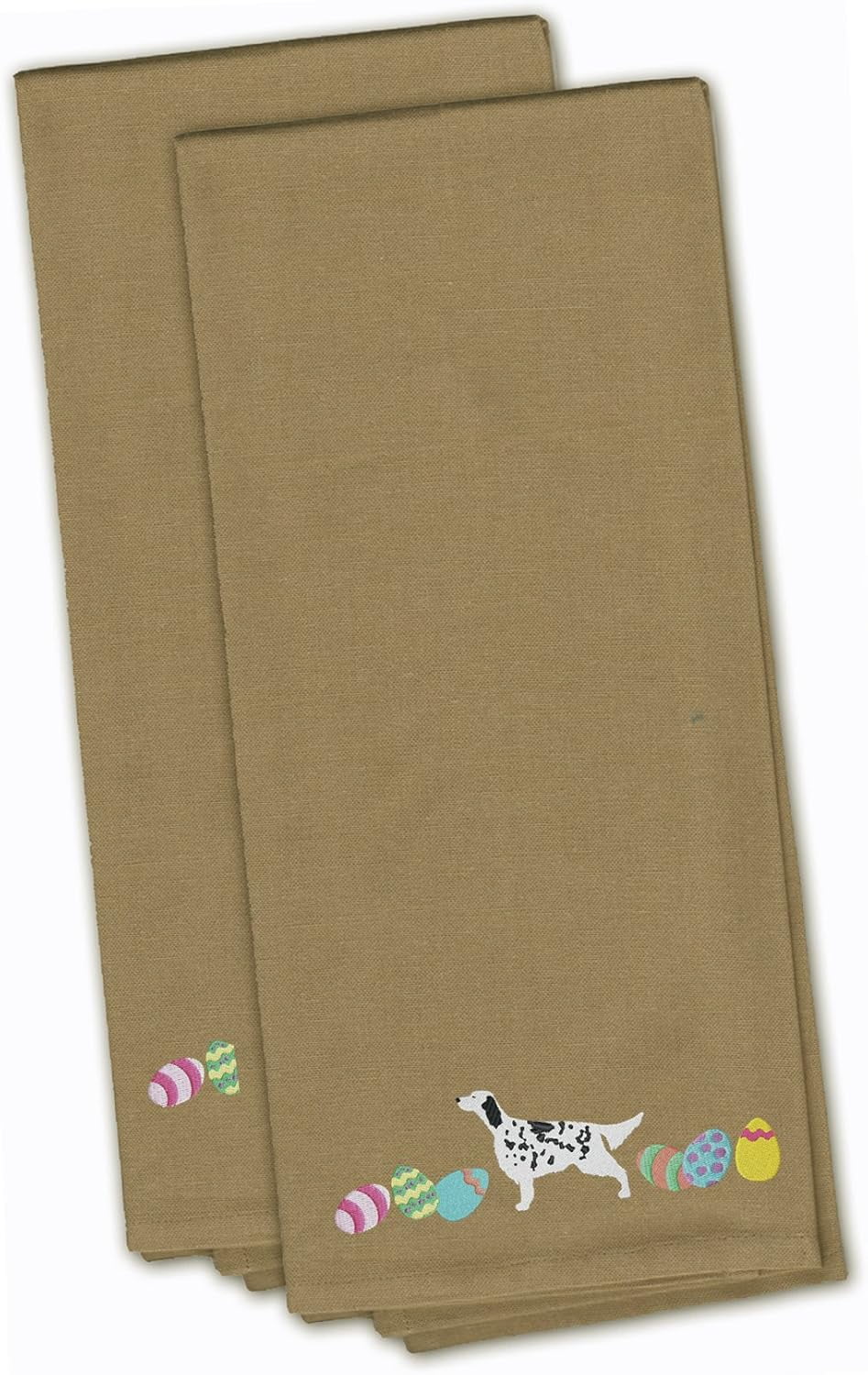 CK1640TNTWE English Setter Easter Tan Embroidered Towel Set of 2 ...