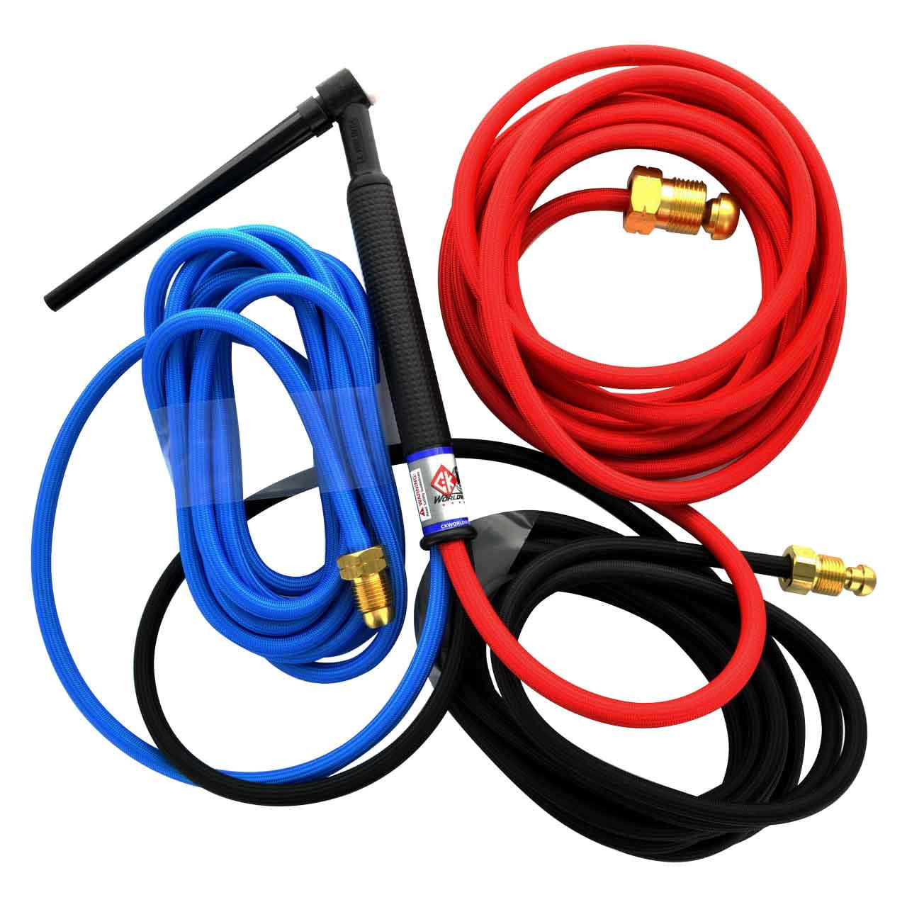 CK20 Water Cooled TIG Torch Kit, 250A, 12.5', 3-Pc, Super-Flex cable, CK20-12SF - Walmart.com