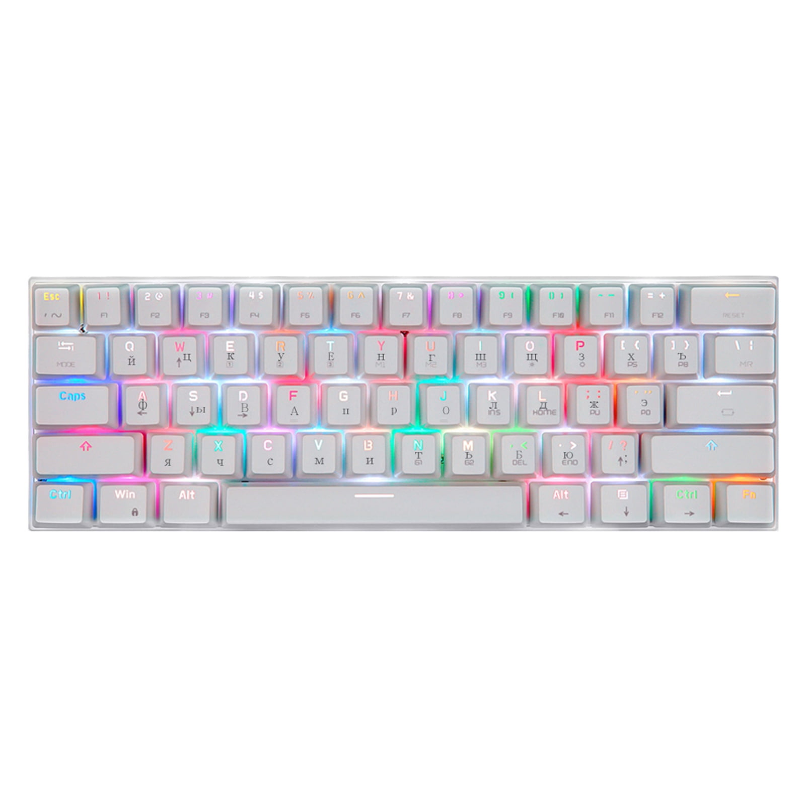 CK62 Wireless Wired Keyboard Dual Mode RGB Lighting Effect Ergonomic ...