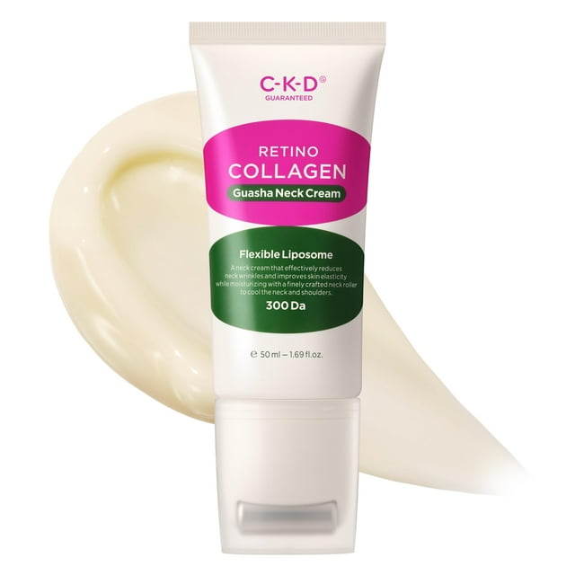 CKD Retinol Collagen Neck Cream with Gua Sha Massage Roller - Anti ...