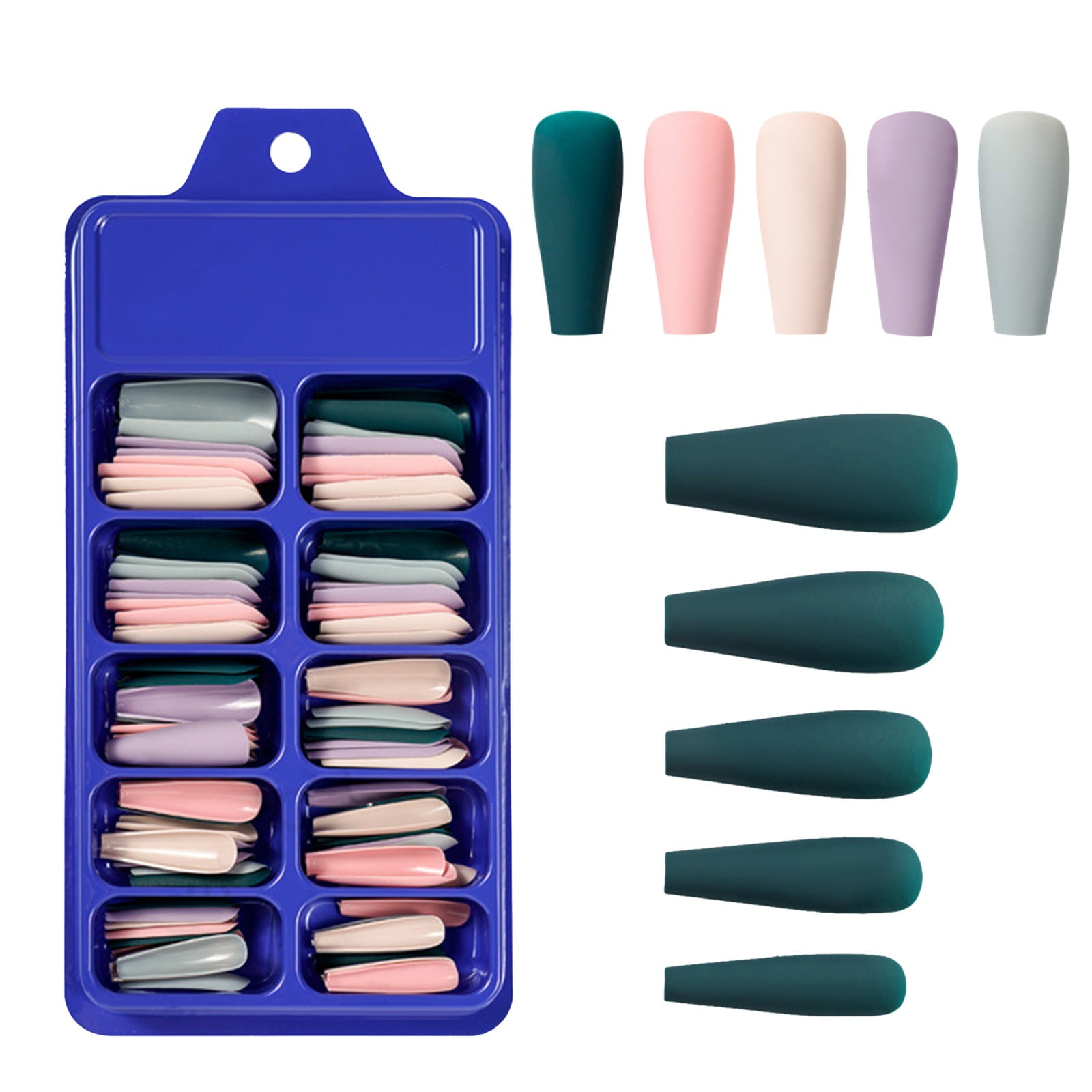 CKDOHAPEL 100PCS Blister Pieces Nail French Nail Pieces Nails Full ...