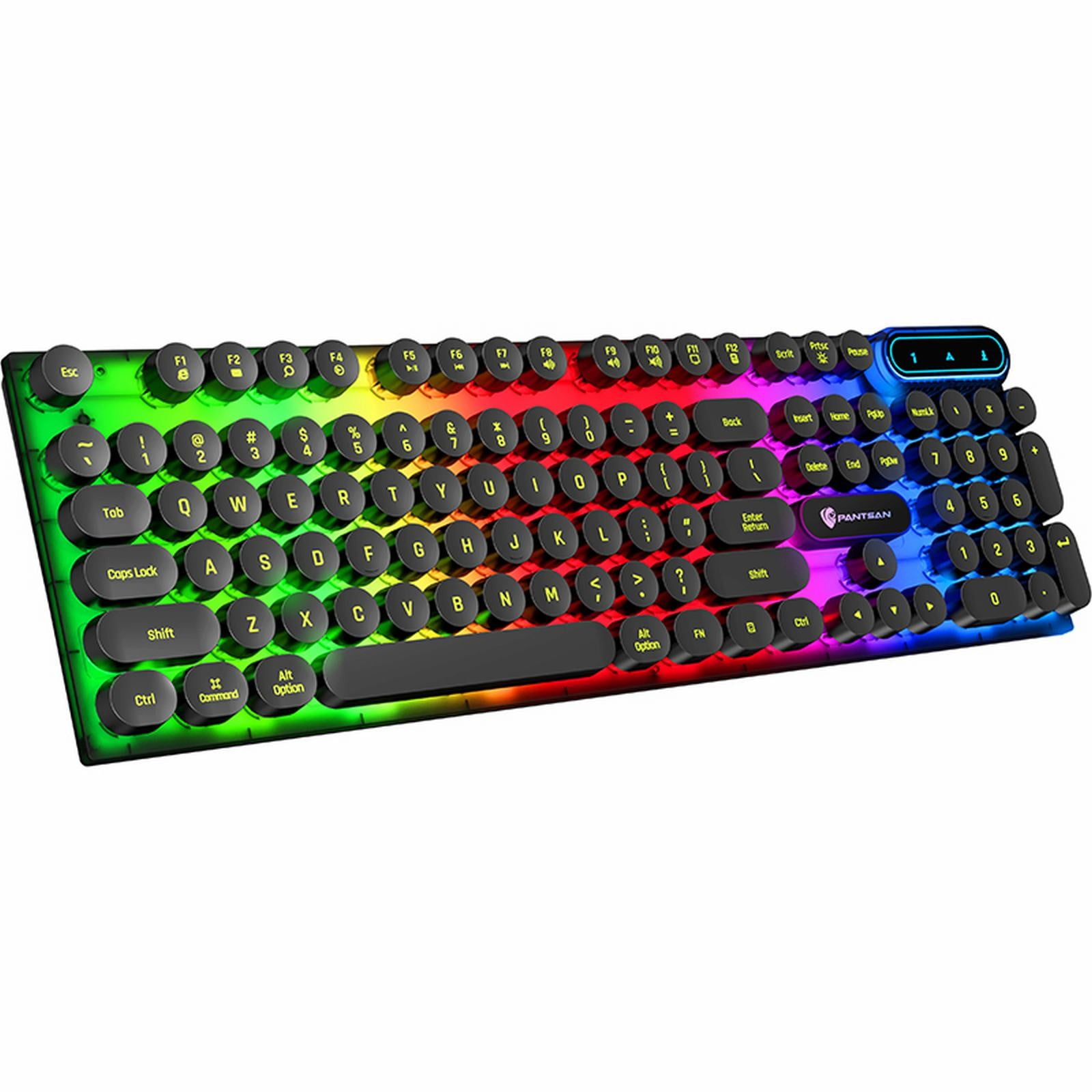 CKDOHAPEL 104 Key RGB Backlit Floating Key Mechanical Feel Desktop ...