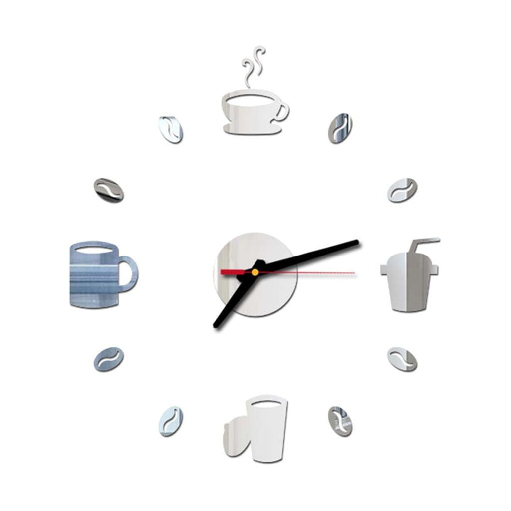 CKDOHAPEL 3D DIY Roman Numbers Acrylic Wall Sticker Clock Home Mural ...