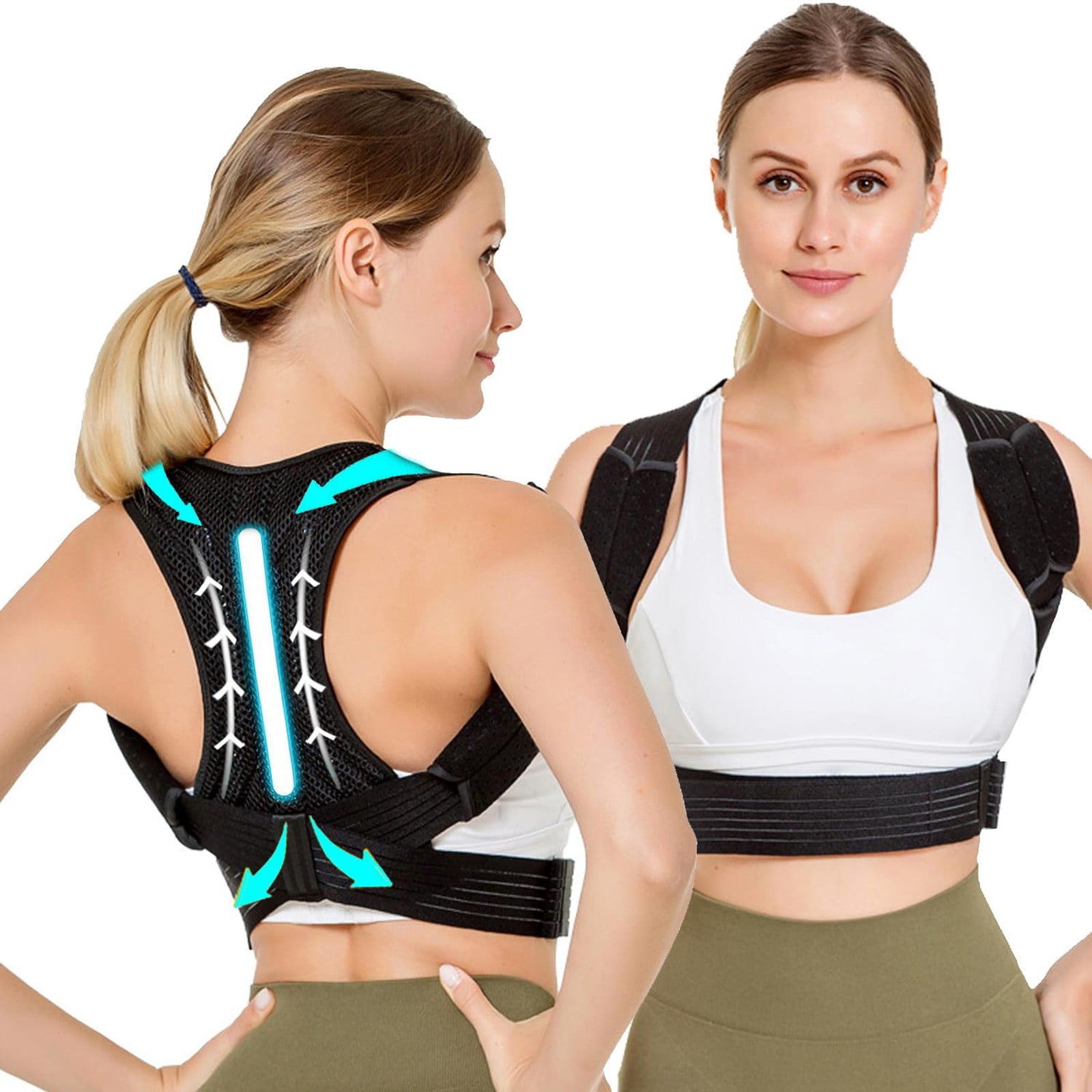 CKDOHAPEL Adjustable Back Brace for Corrective Posture Secure Fit with ...