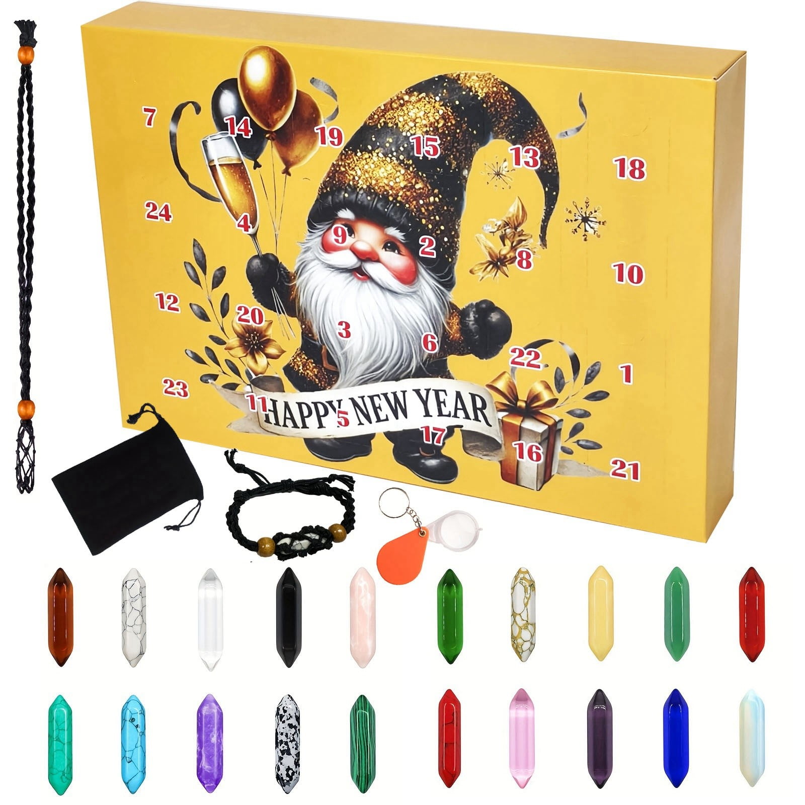 CKDOHAPEL Christmas Advent Calendar 24 Grid Christmas Countdown ...