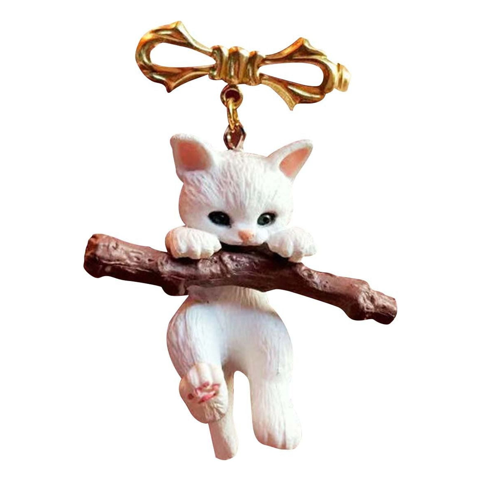 CKDOHAPEL Cute Little Animal Brooch Cat Climbing Branches and Playing ...