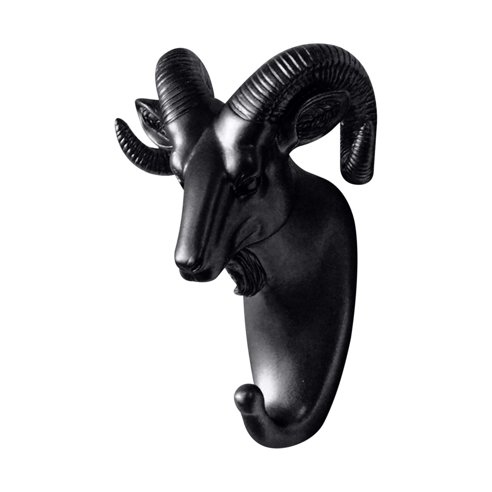 CKDOHAPEL Deer Hook Hanging Decorative Head Wall Hook Black Hook Non ...