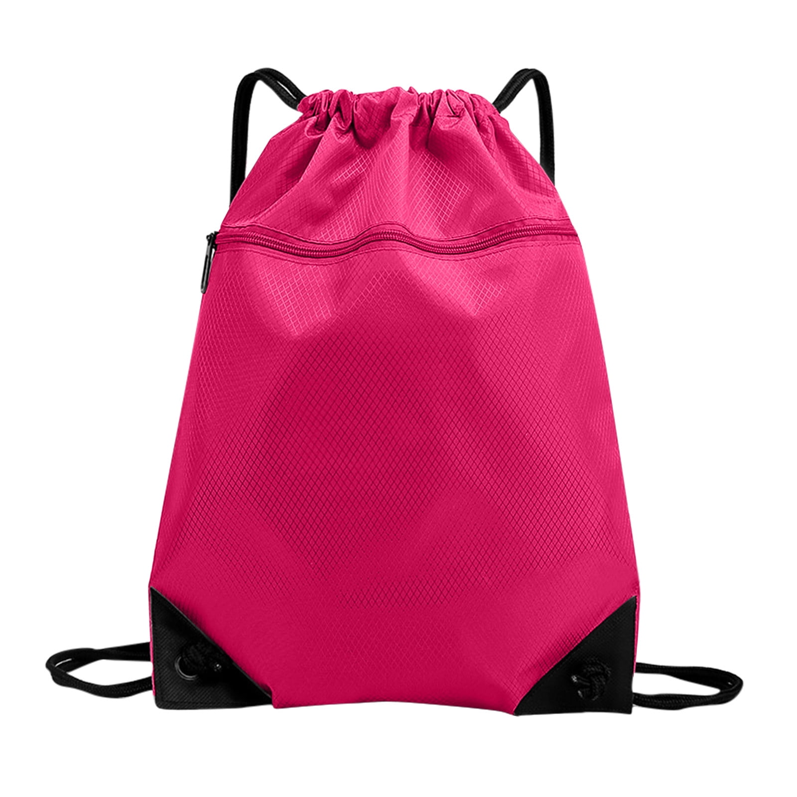 CKDOHAPEL Drawstring Backpack Sports Bag with Front Zipper Pocket and ...