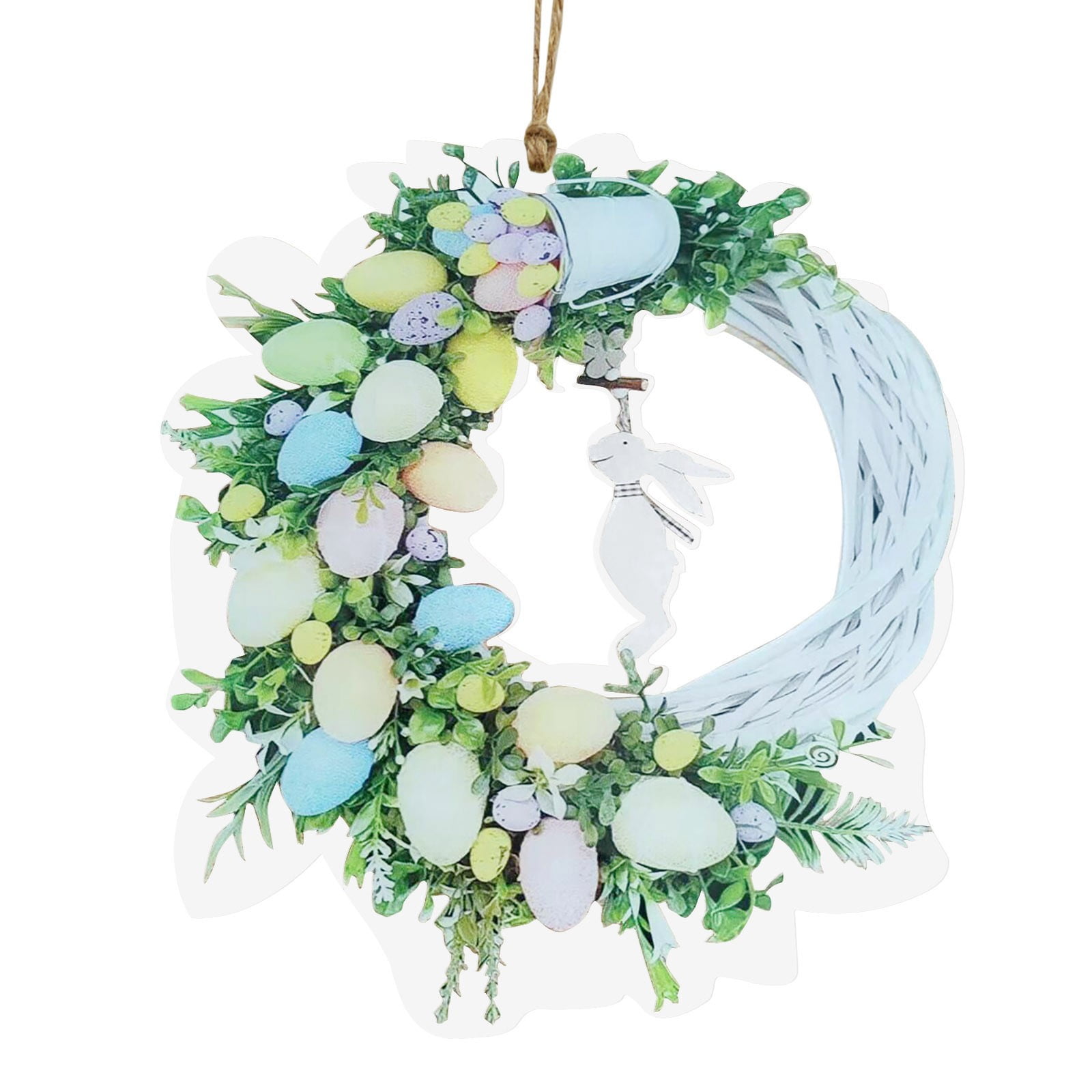 CKDOHAPEL Easter Decoration Bunny Hanging Sign Decoration Easter ...