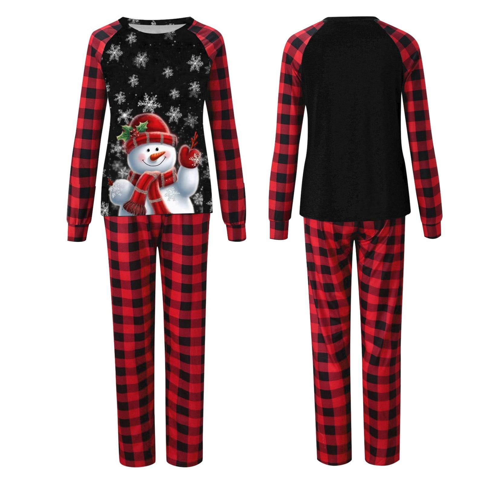 CKDOHAPEL Family Matching Red Plaid Pajama Set for Fall and Winter ...