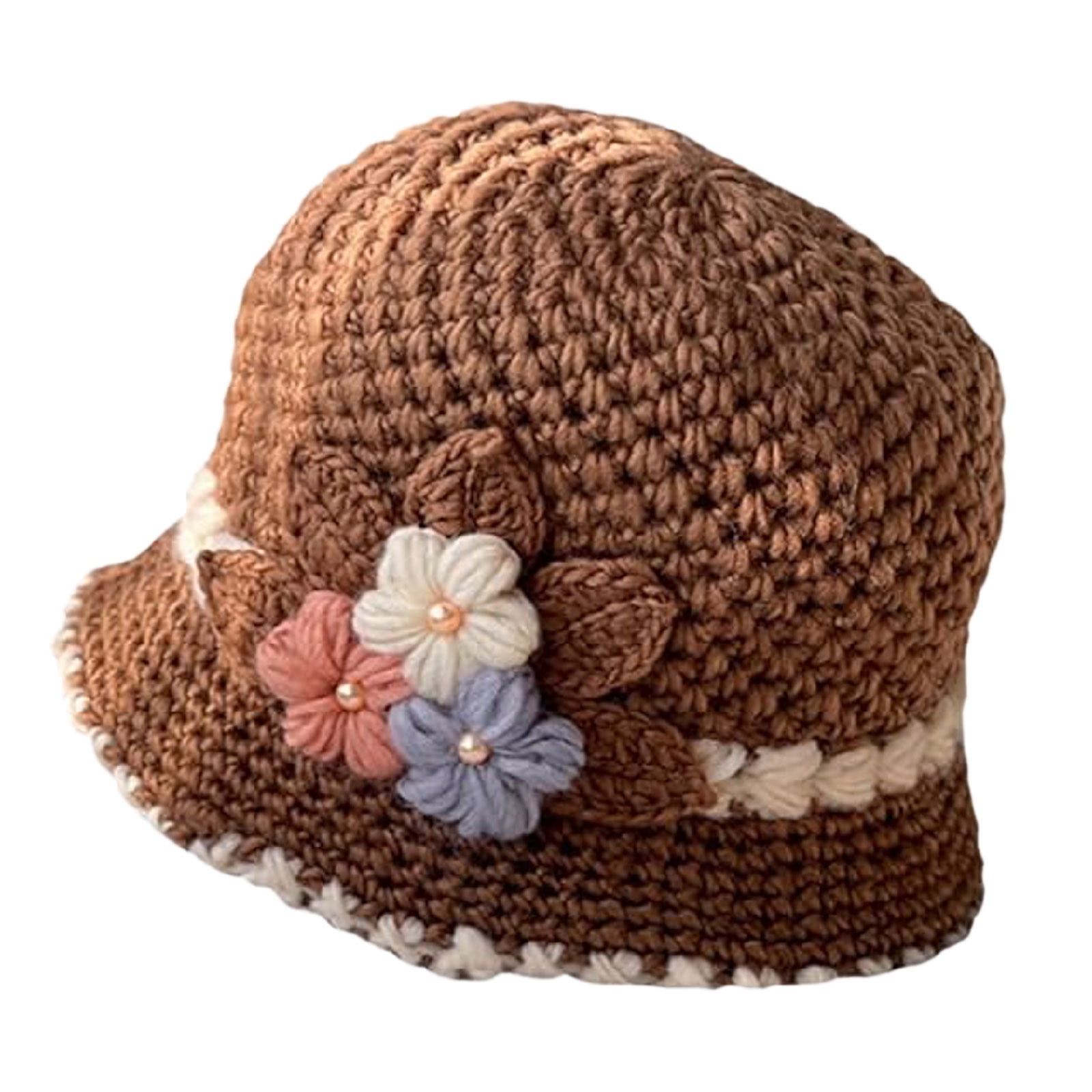 CKDOHAPEL Lady Thicken Women's Flowers Knitted Woolen Hat Knitted ...