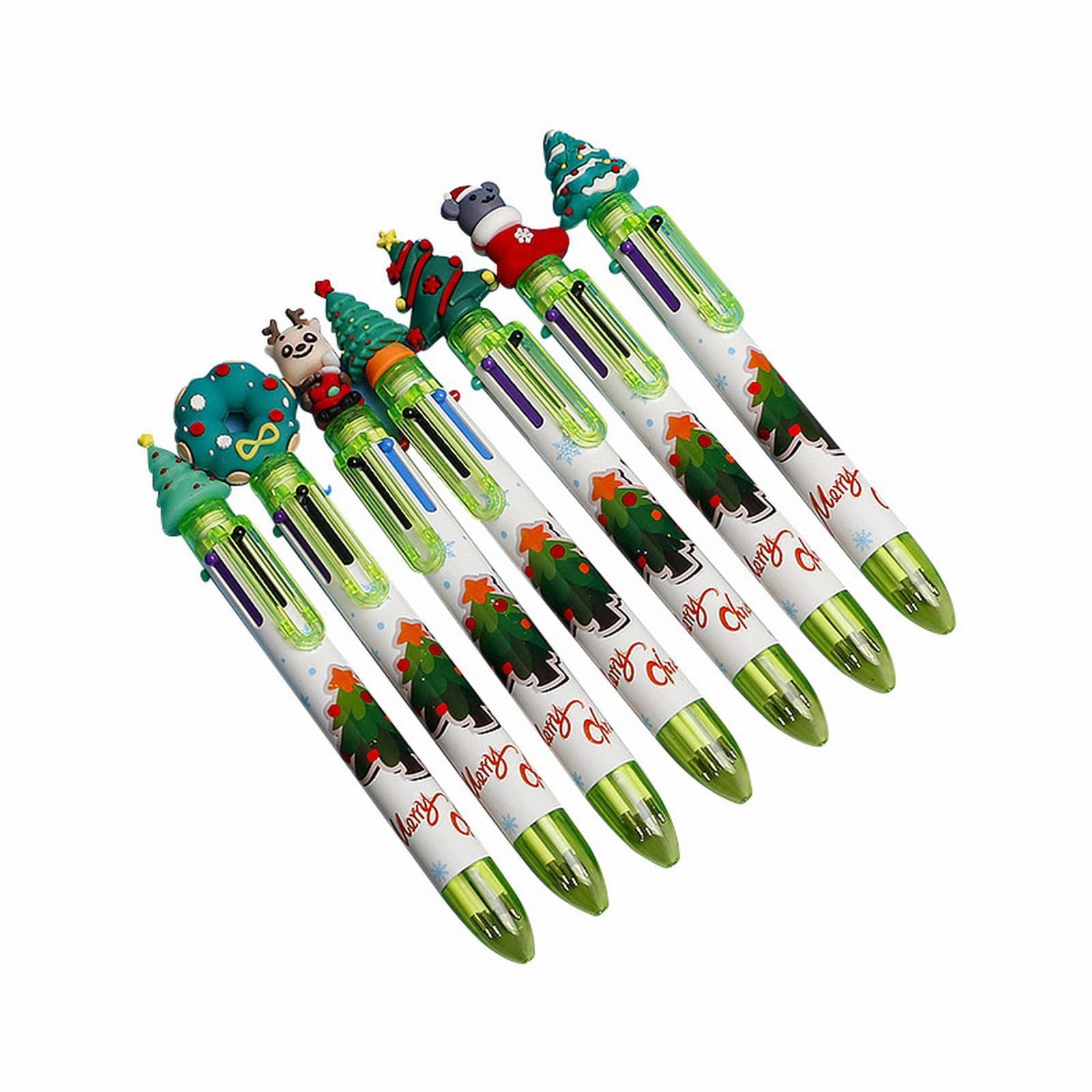 CKDOHAPEL New Christmas Tree Santa 6 Colors Cartoon Cute Ballpoint Pen ...