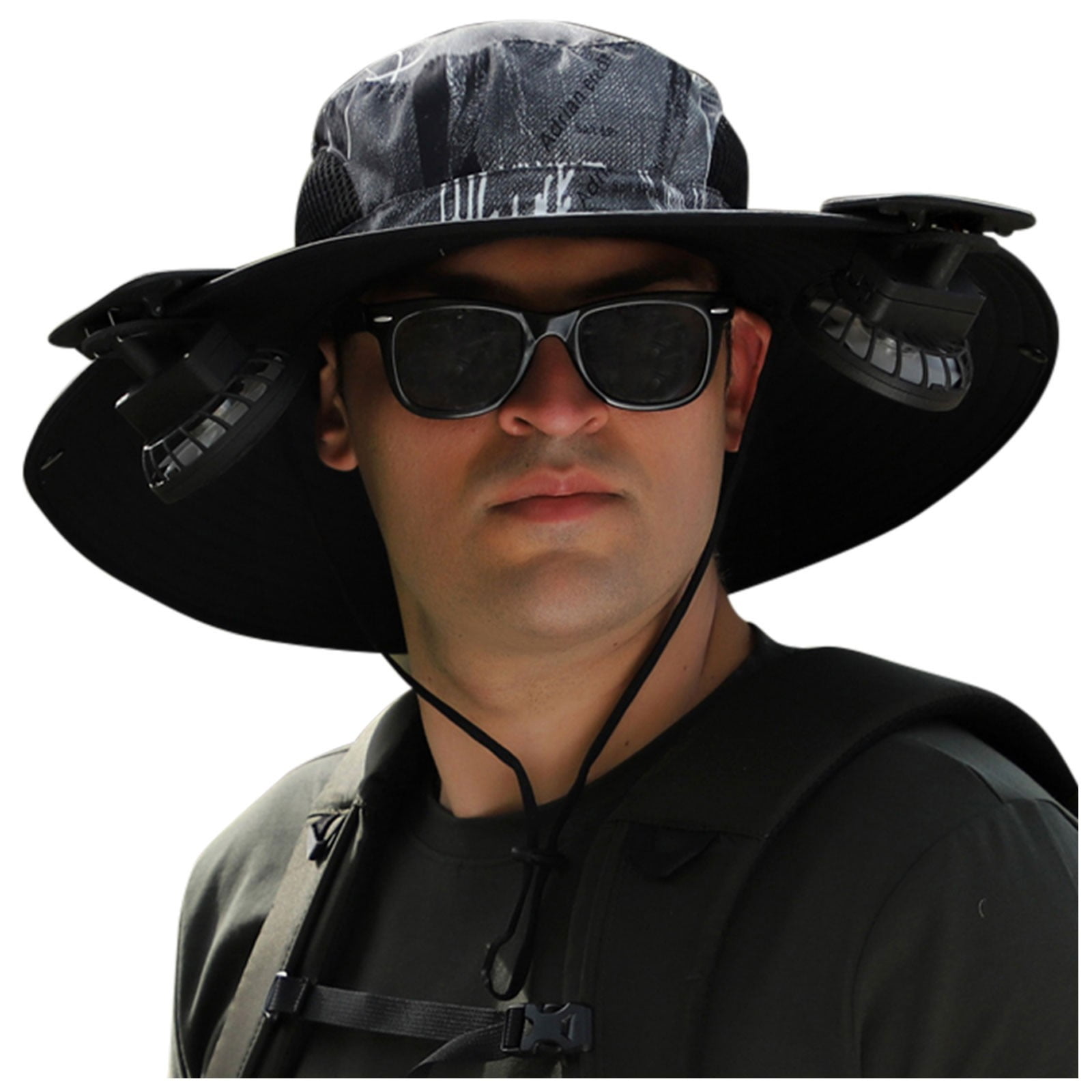 CKDOHAPEL Outdoor Wide Brim Sun Hat with Solar Fan Wide Brim Solar Fan ...