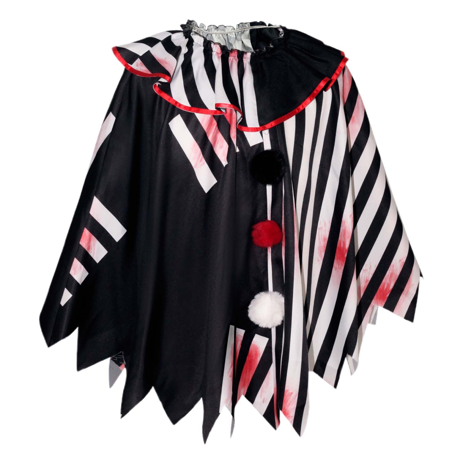 CKDOHAPEL Scary Clown Women's Cape for Adult Party Short Dress with ...