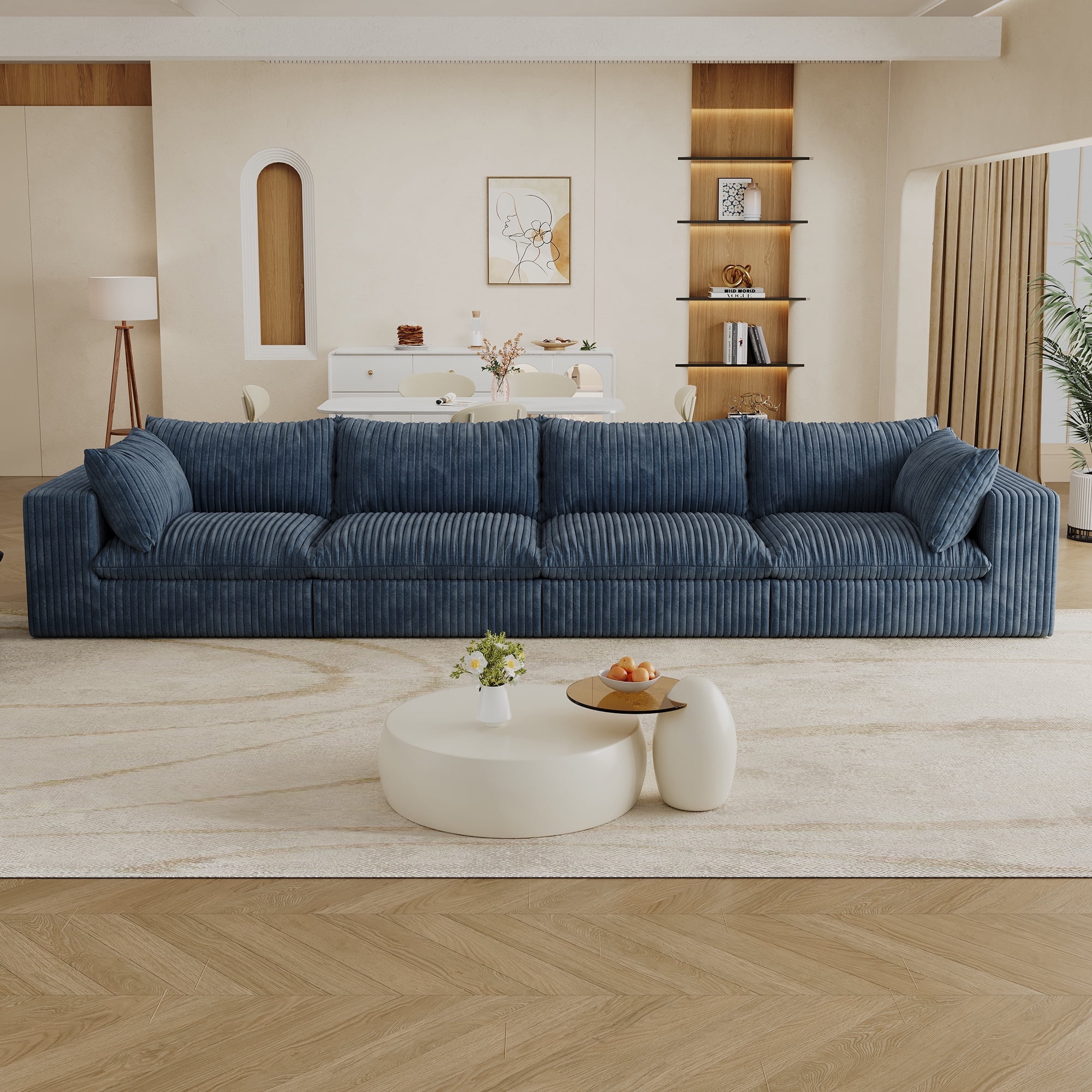 CKEASEAN 157.6" 4 - Seater Modular Sectional Couches with Deep Seat ...