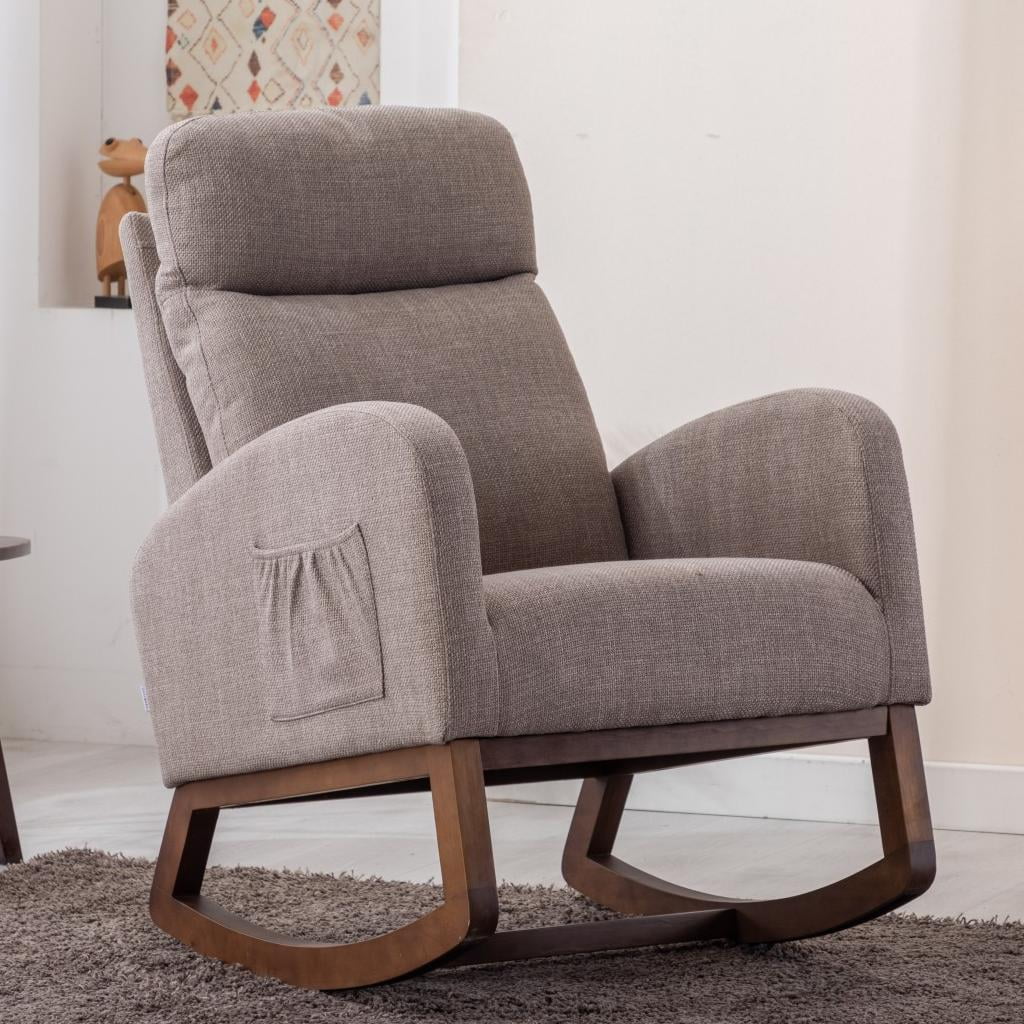 CKEASEAN Rocking Chair, Minimalist Glider Chairs, Rocking Chair with ...