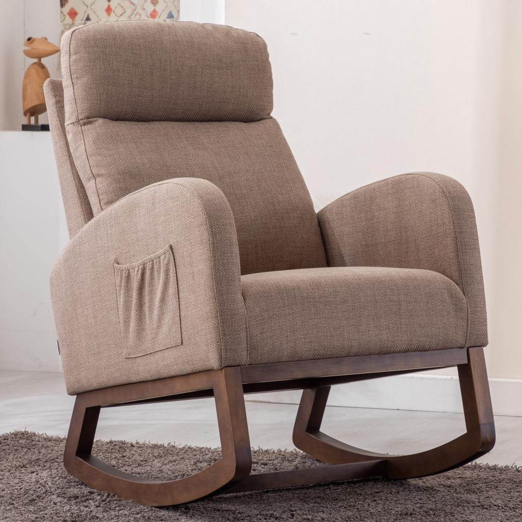 CKEASEAN Rocking Chair, Minimalist Glider Chairs, Rocking Chair with ...