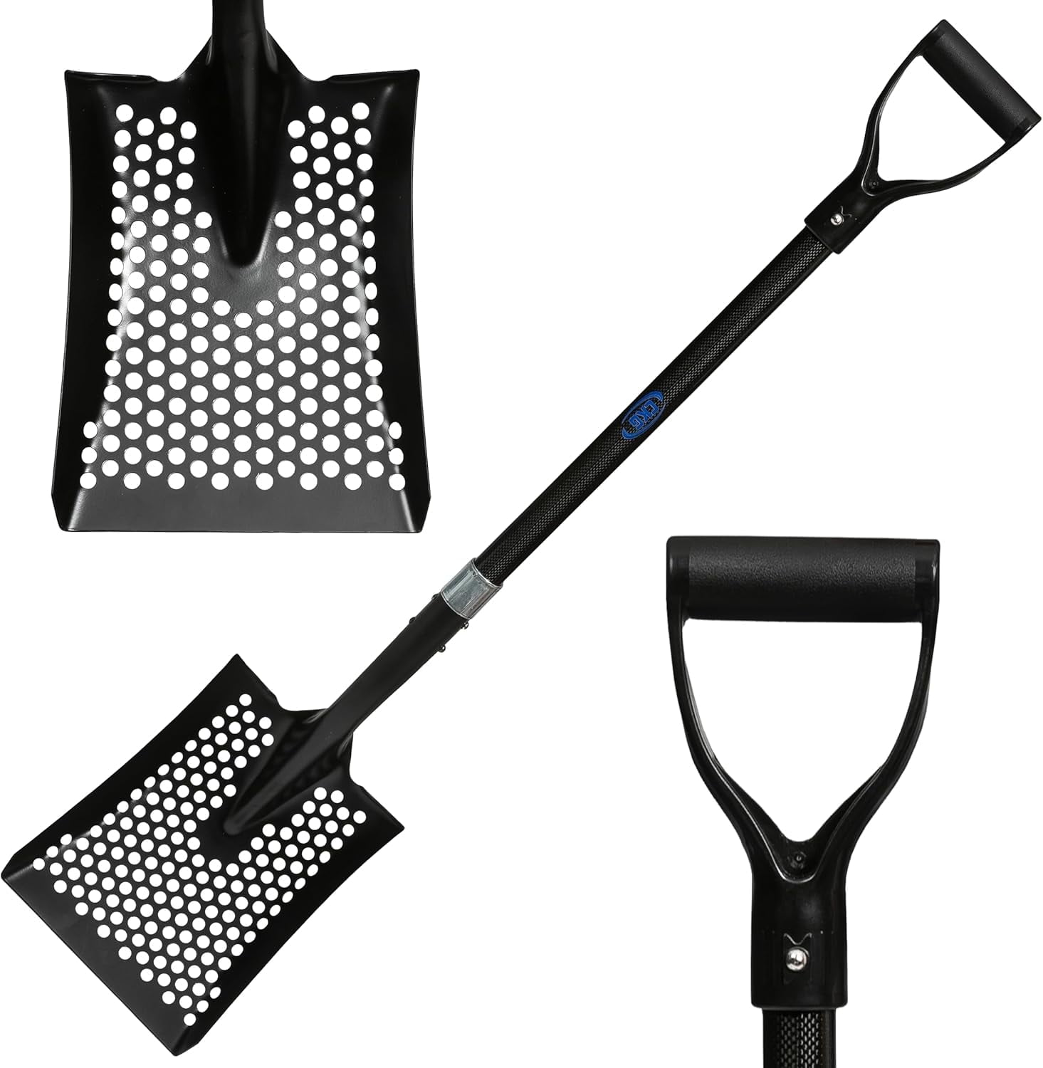CKG Carbon Sand Sifter Shovel for Beach, Also Chicken Poop Scooper ...