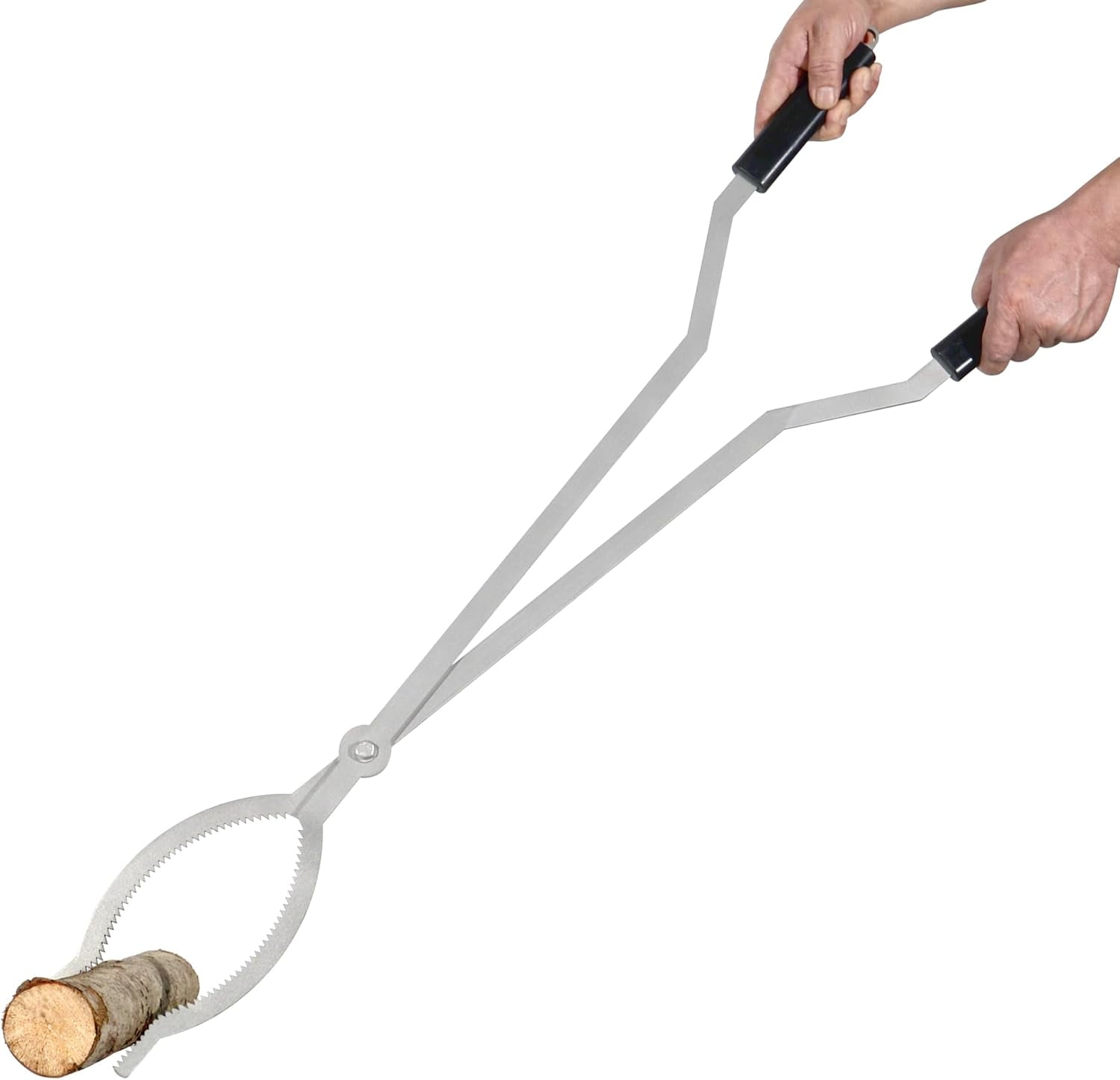 CKLT 40" Fire Tongs Firewood Grabbers, Stainless Steel Large Fire Pit ...
