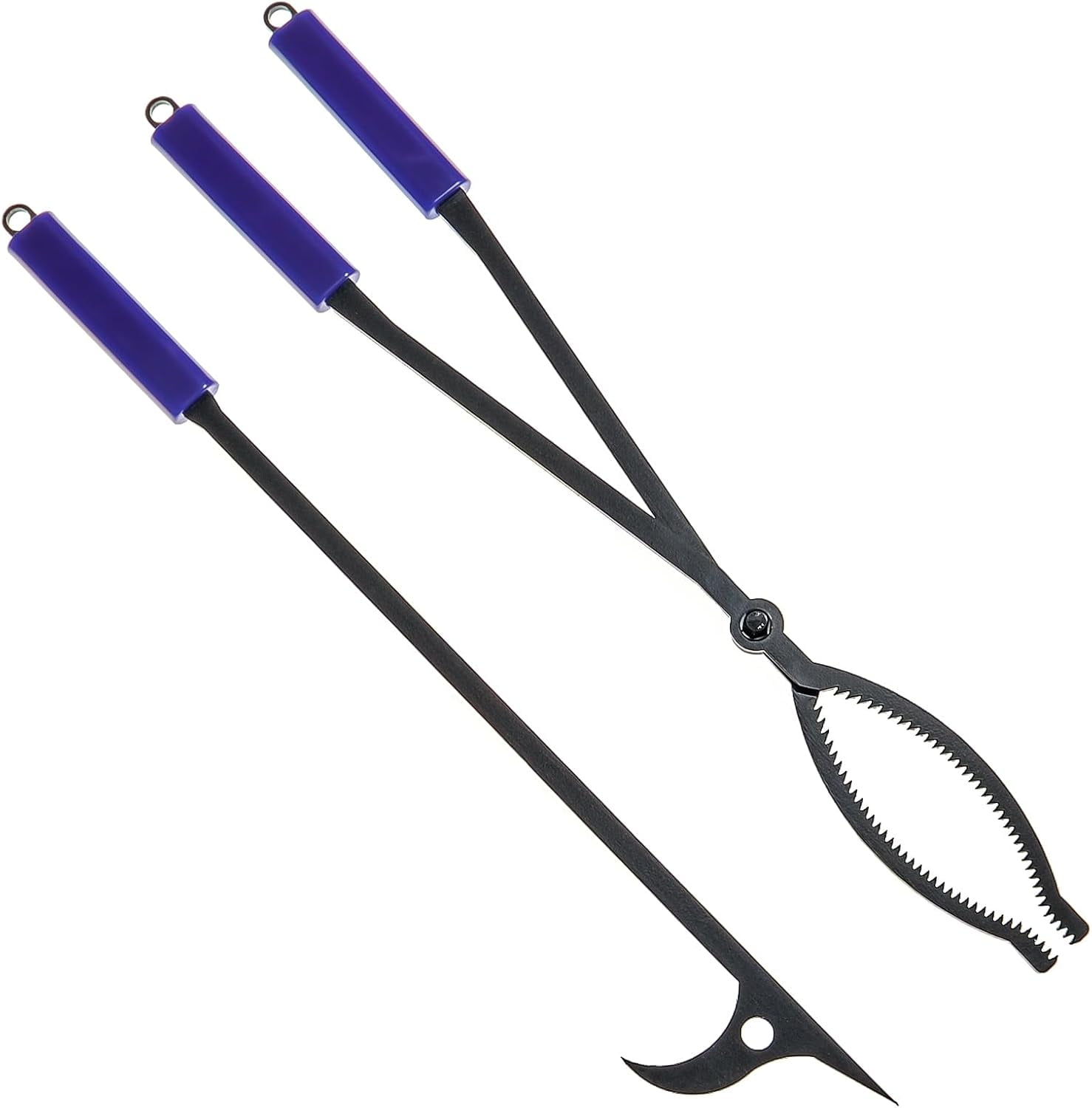 CKLT Heavy Duty Fire Tongs Set, 28 inch Fire Poker and Log Grabber Set ...