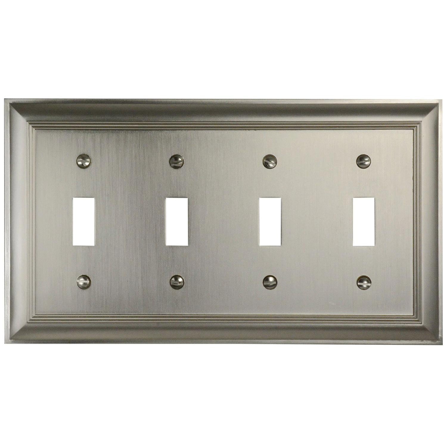 CKP #31200 Impressions Collection Quad Toggle Wall Plate, Brushed ...