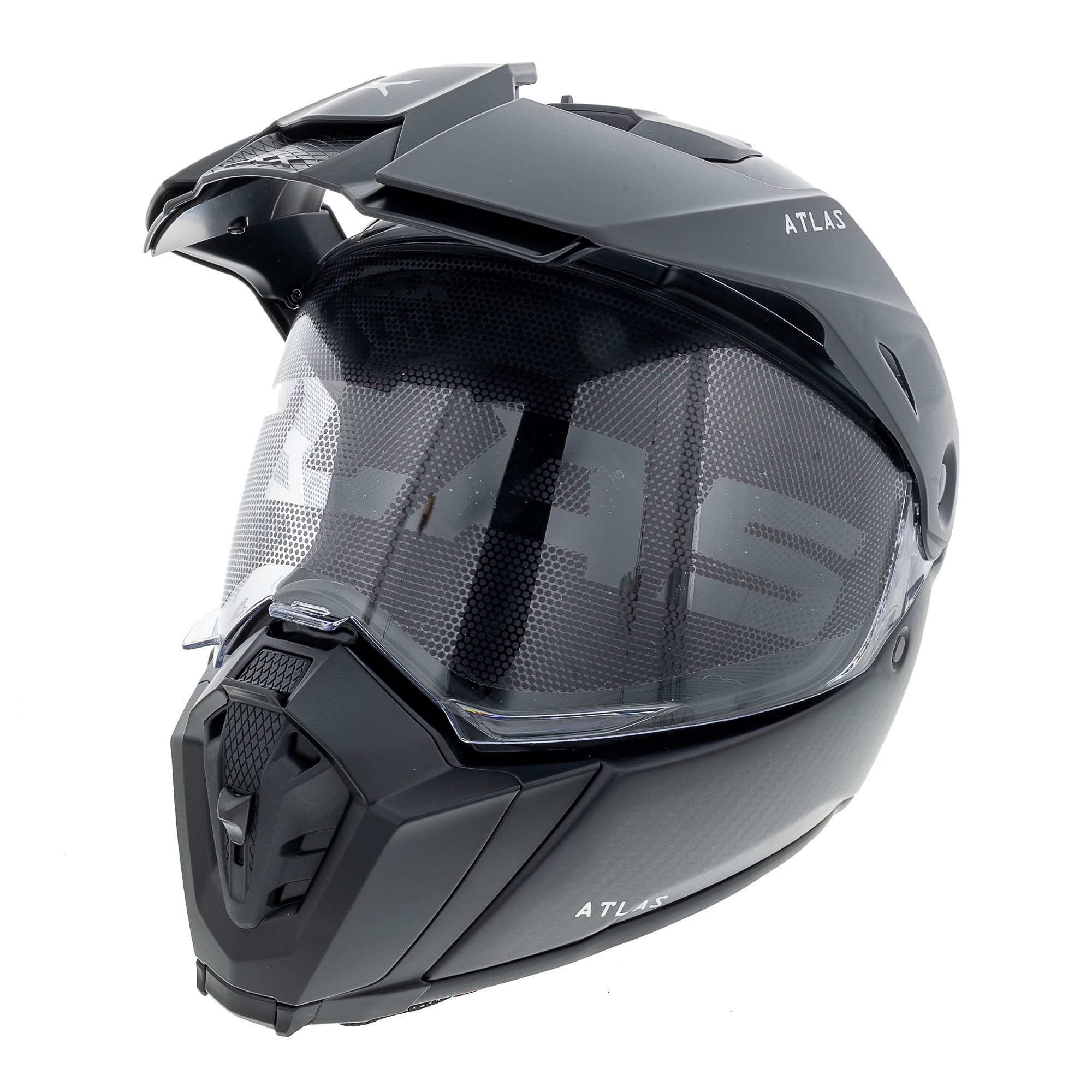 CKX Atlas Motorcycle Full Face Helmet Solid Matte Carbon Grey 514832 ...