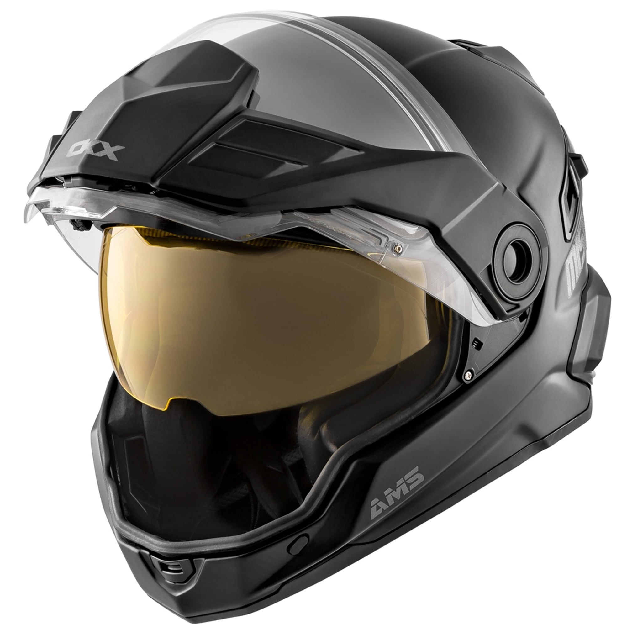 CKX Mission AMS Fiberglass Dual Sport Helmet w/ Double Shield Matte ...