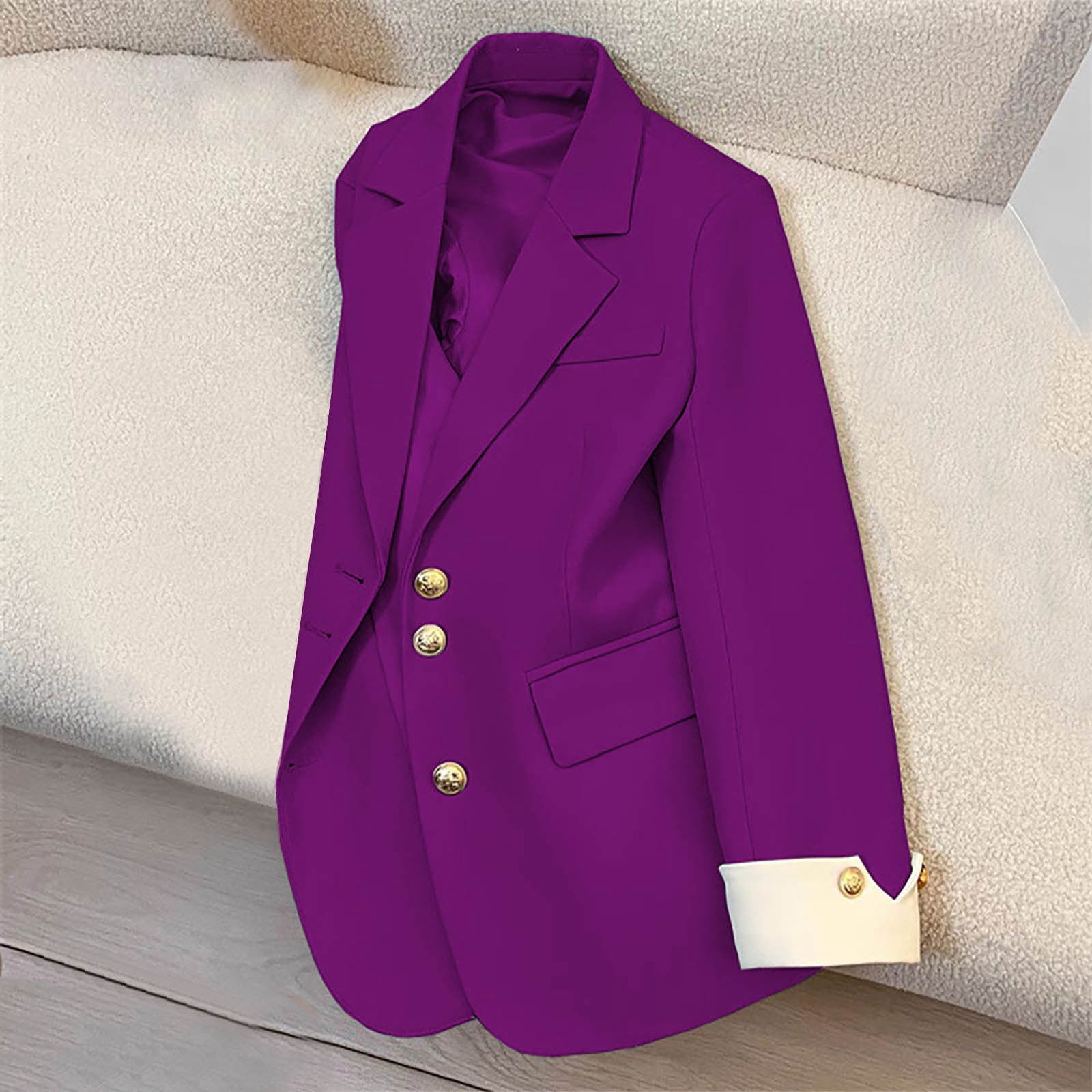 CKpwisy Blazers for Women Business Casual Long Sleeve Lapel Open Front ...