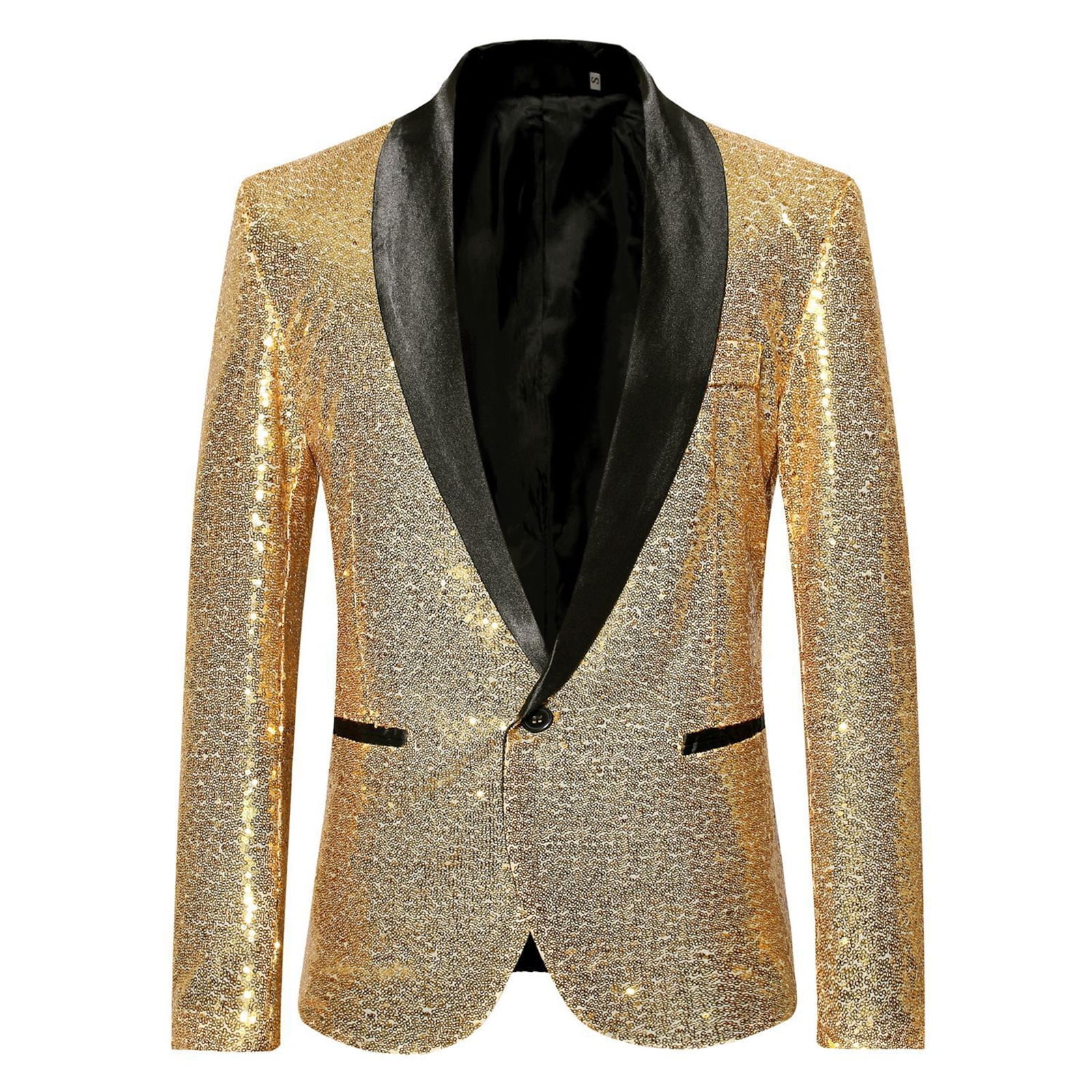 CKpwisy Sequin Blazers for Women Trendy Split Button Lapel Jackets ...