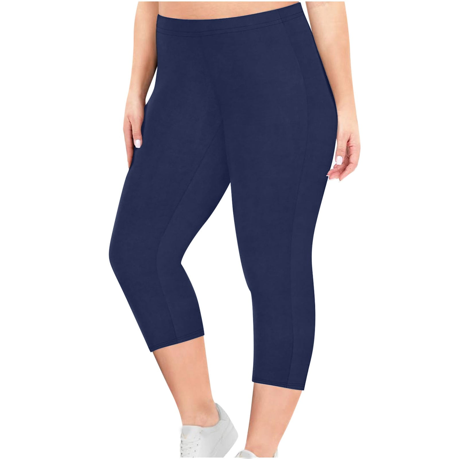 Ckpwisy Womens Cropped Athletic Gym Yoga Pants Stretchy High Waist