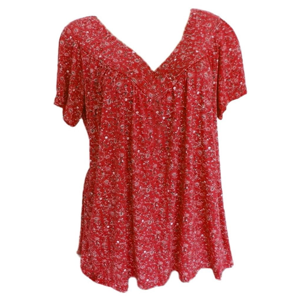 CKpwisy Women's Sequin Short Sleeve Tops V Neck Glitter Sparkles Loose ...