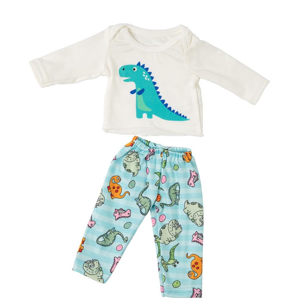 CL 0089 1 Blue Dinosaur (A) $18 inch girl doll pajamas 43cm Eve doll ...