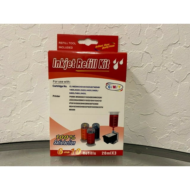 CL-246 CL-246XL COLOR Cartridges DIY Refill kit Box for Canon PIXMA ...