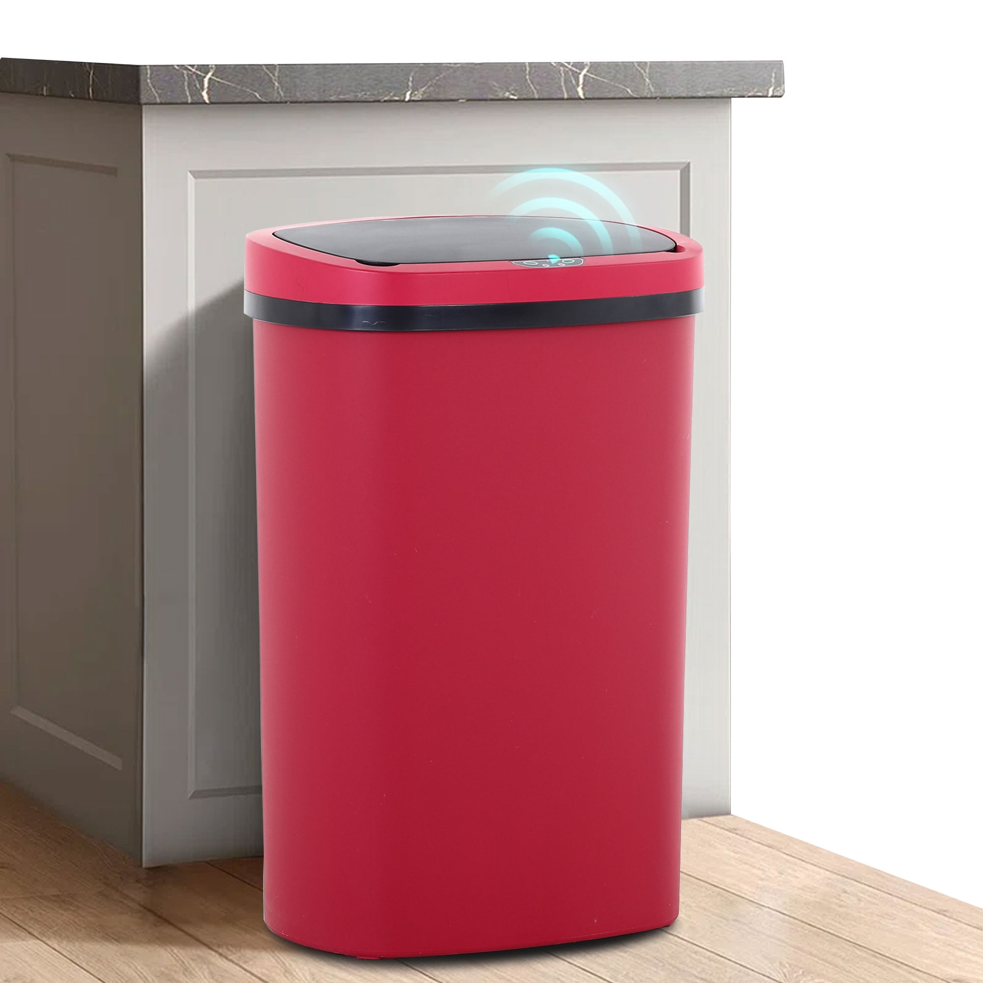 CL.HPAHKL 13 Gallon Touchless Trash Can, 49L Automatic Sensor Garbage ...