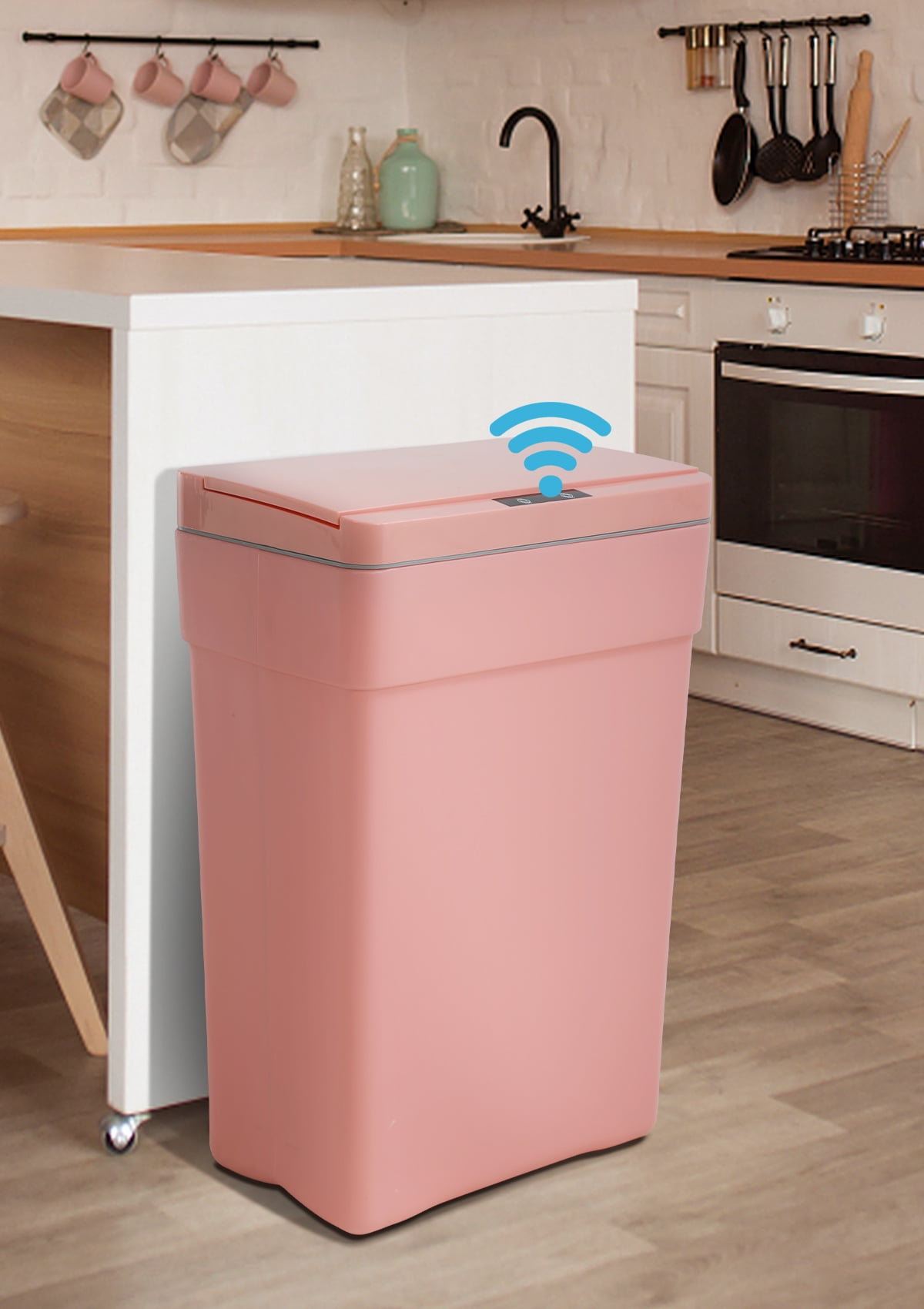 CL.HPAHKL 13 Gallon Touchless Kitchen Trash Can with Lid, Automatic ...