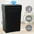 CL.HPAHKL 13 Gallon Touch Free Automatic Trash Can with Lid, Plastic Motion Sensor Kitchen ...