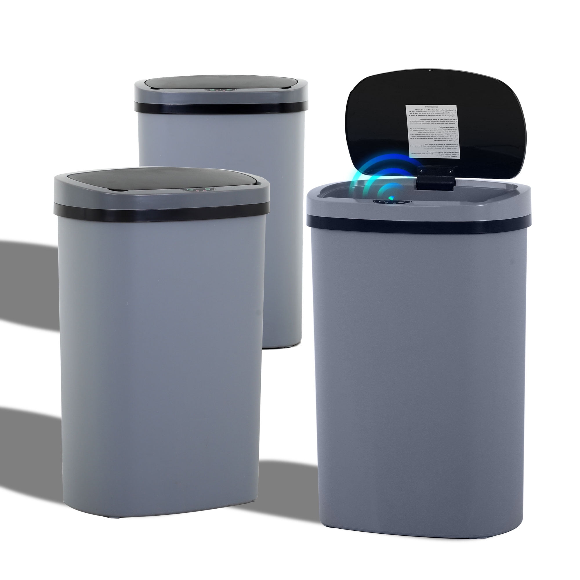 CL.HPAHKL 13 Gallon Trash Can with Lid, 50 Liter High-Capacity Broken ...